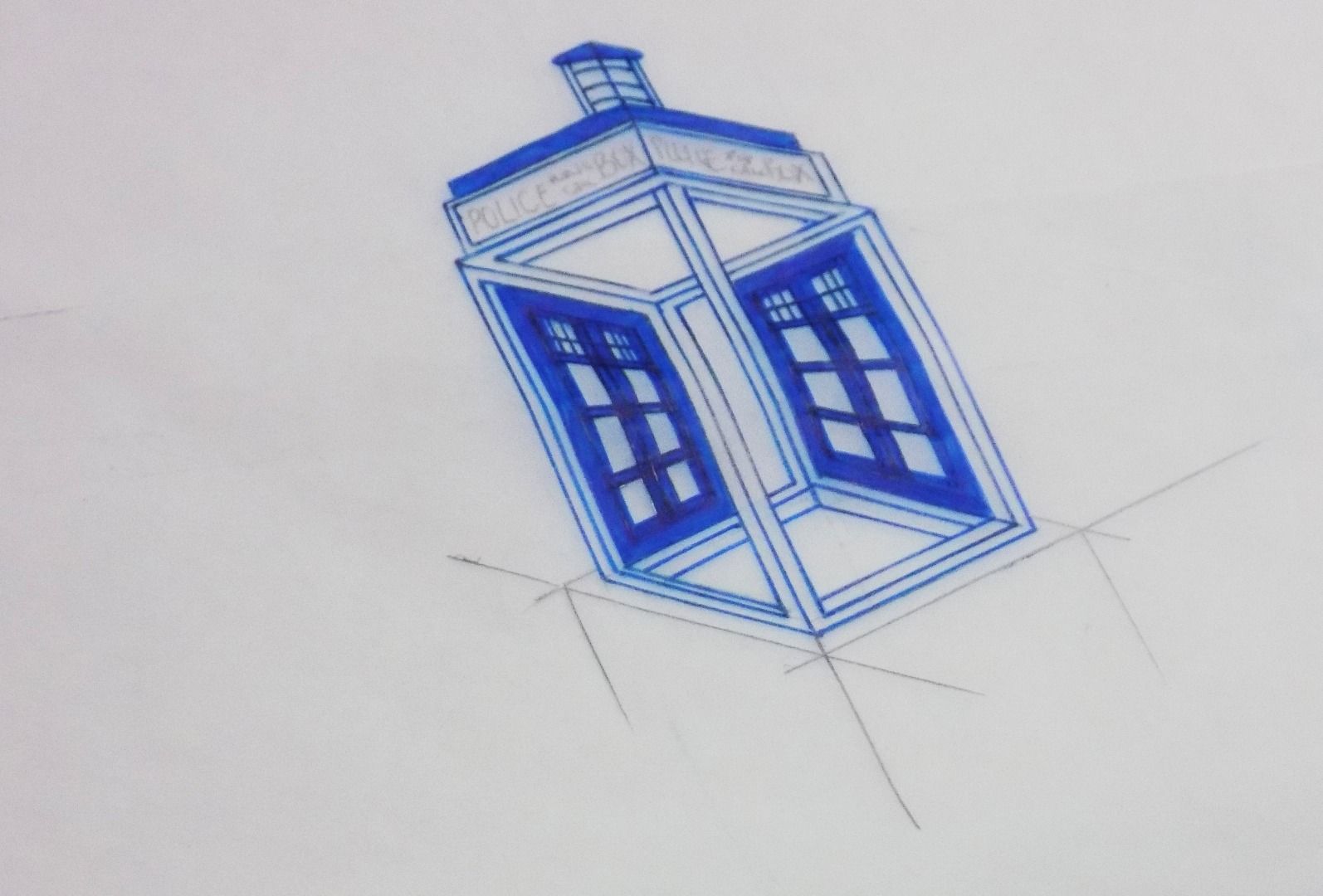 How To Draw The Tardis Easy