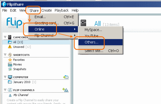 FlipShare 4.5 Converts .mp4 to .wmv Without 3rd Party Software : 7 ...