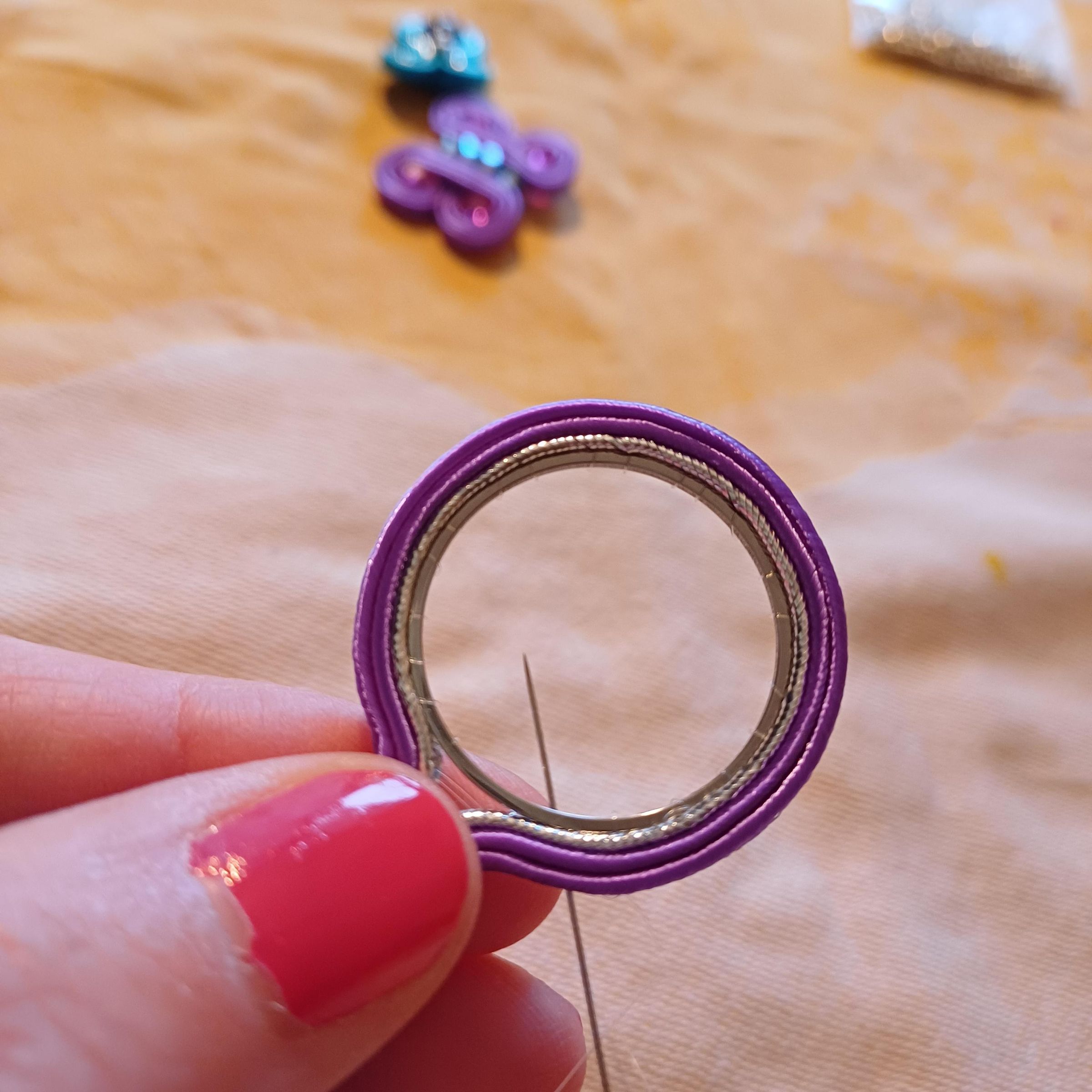 Embroidered Filigree Earrings "Purple Rain" : 9 Steps (with Pictures ...