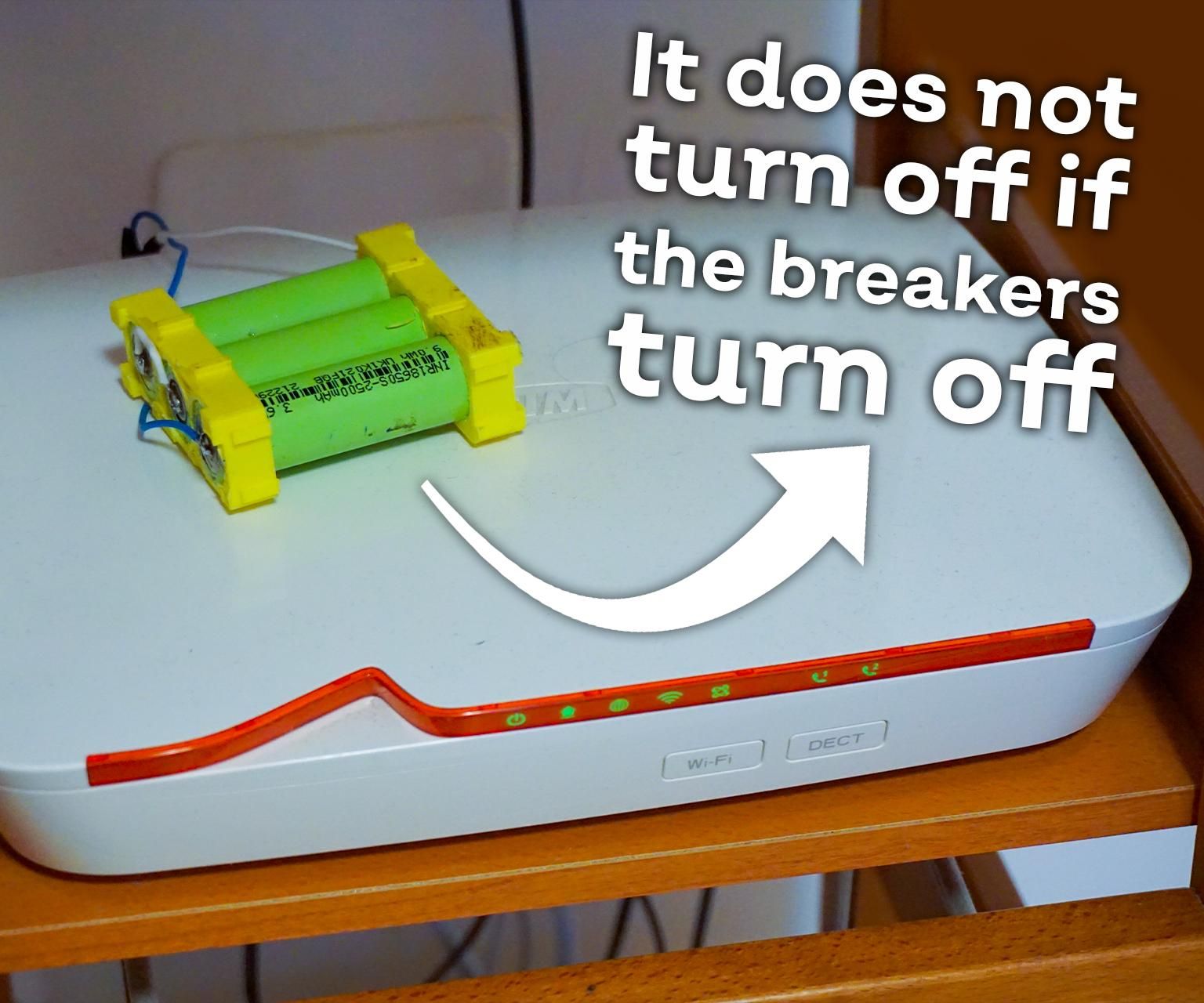 DIY UPS (Emergency Battery) for Routers So It Won't Turn Off When the ...