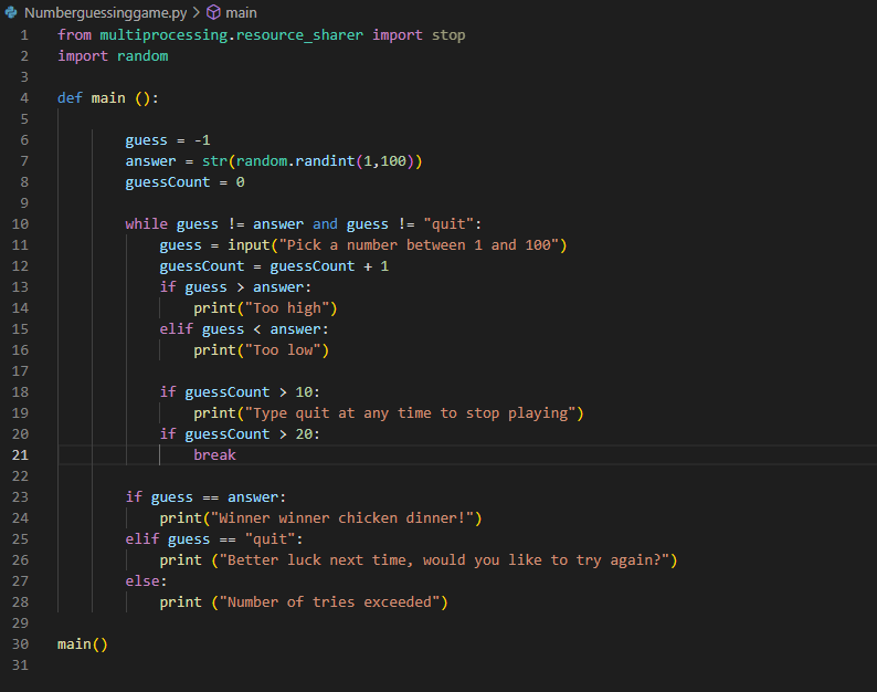 Simple, Quick, and Fun Number Guessing Python Game for Beginners : 15 ...