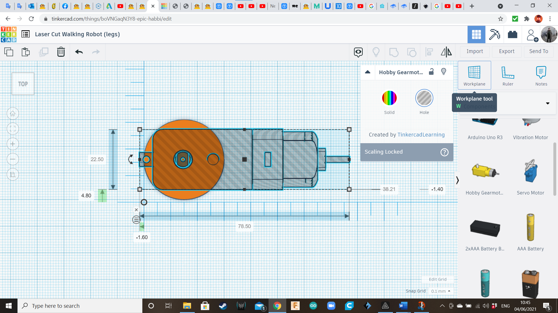 Tinkercad Robotics for School: Laser-cut Walking Machine! : 27 Steps ...