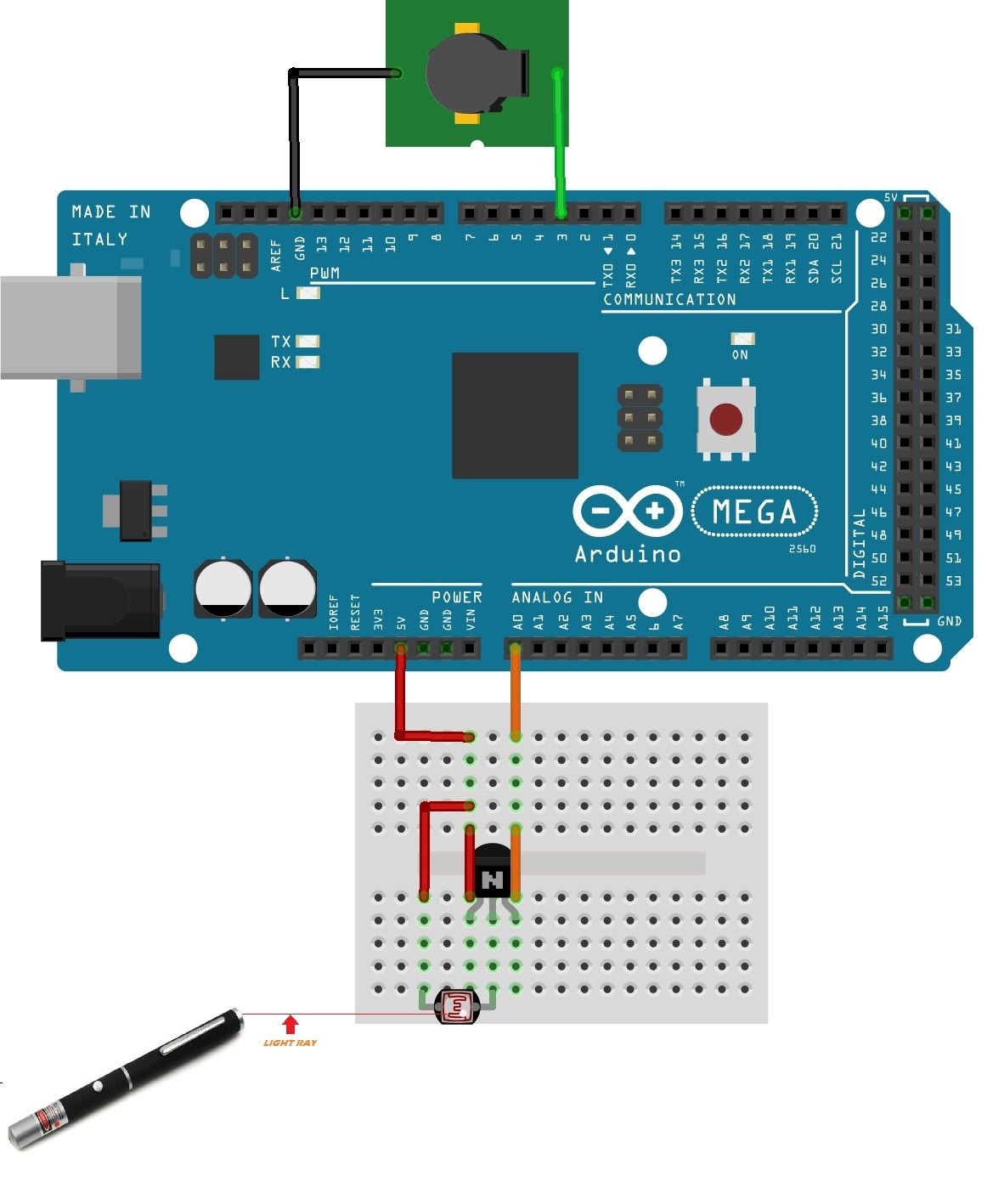 Laser Tripwire Using Arduino : 3 Steps - Instructables