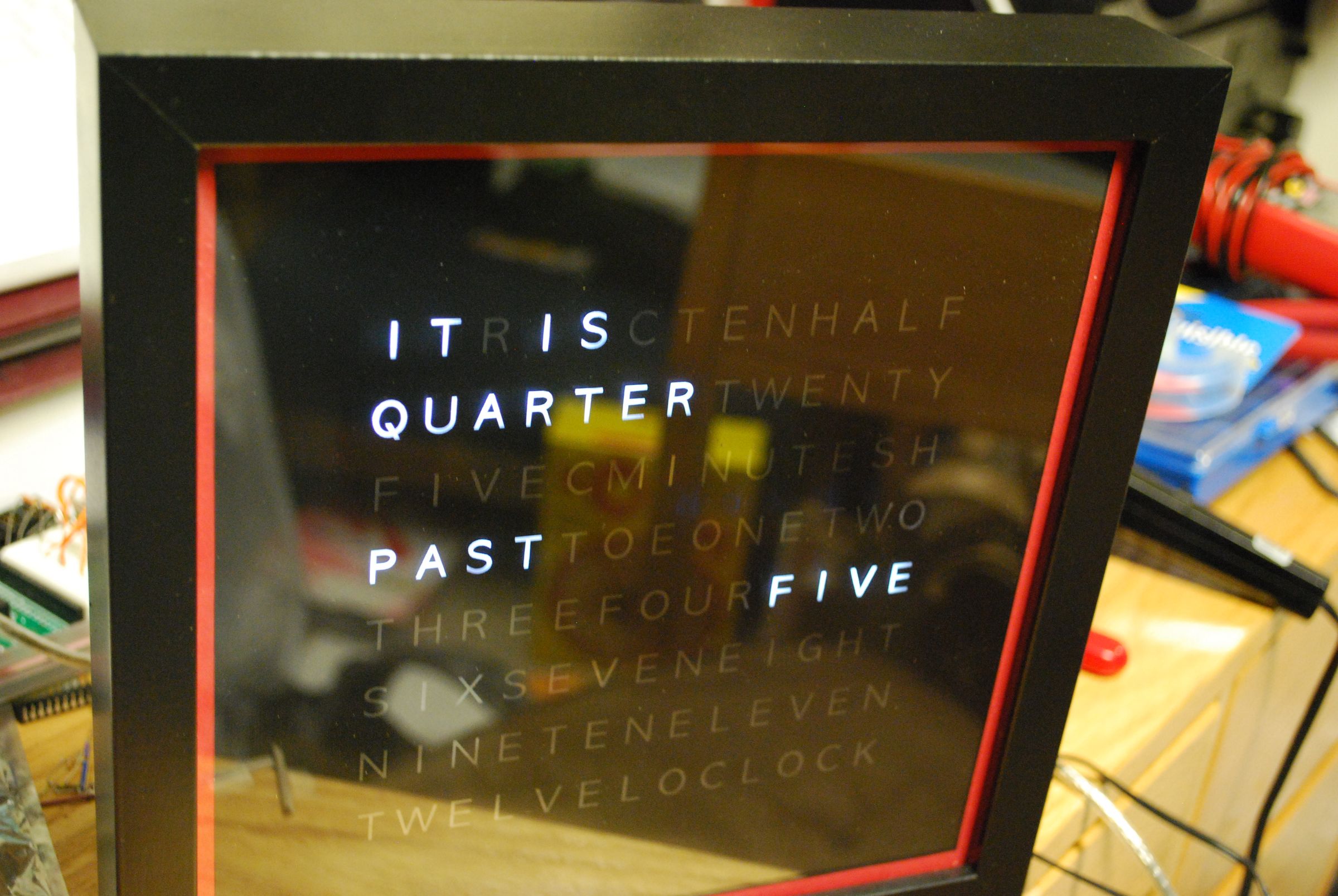 Sleek Word Clock : 9 Steps (with Pictures) - Instructables