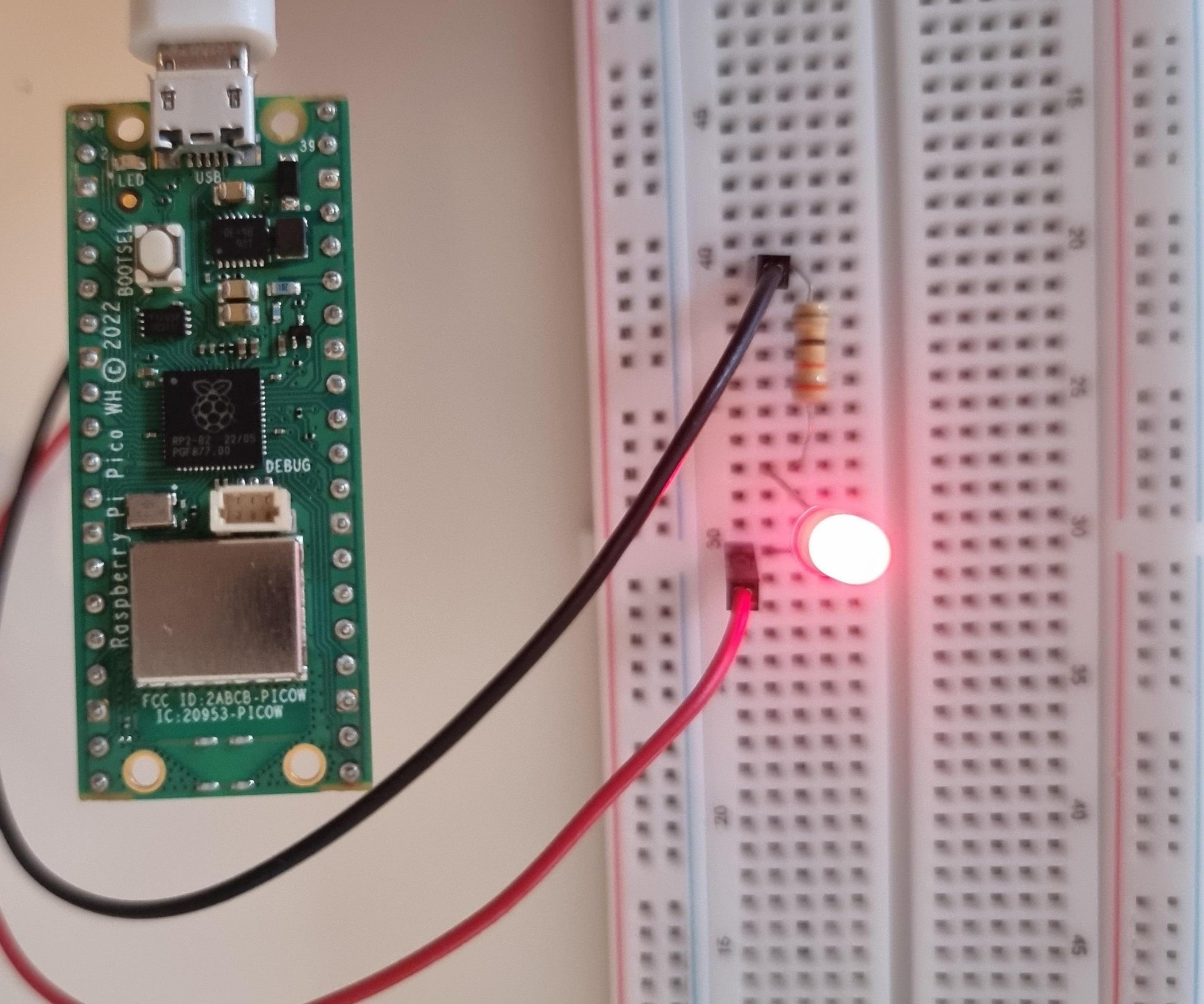 Blinking LED: Raspberry Pi Pico WH With Arduino IDE : 4 Steps (with ...