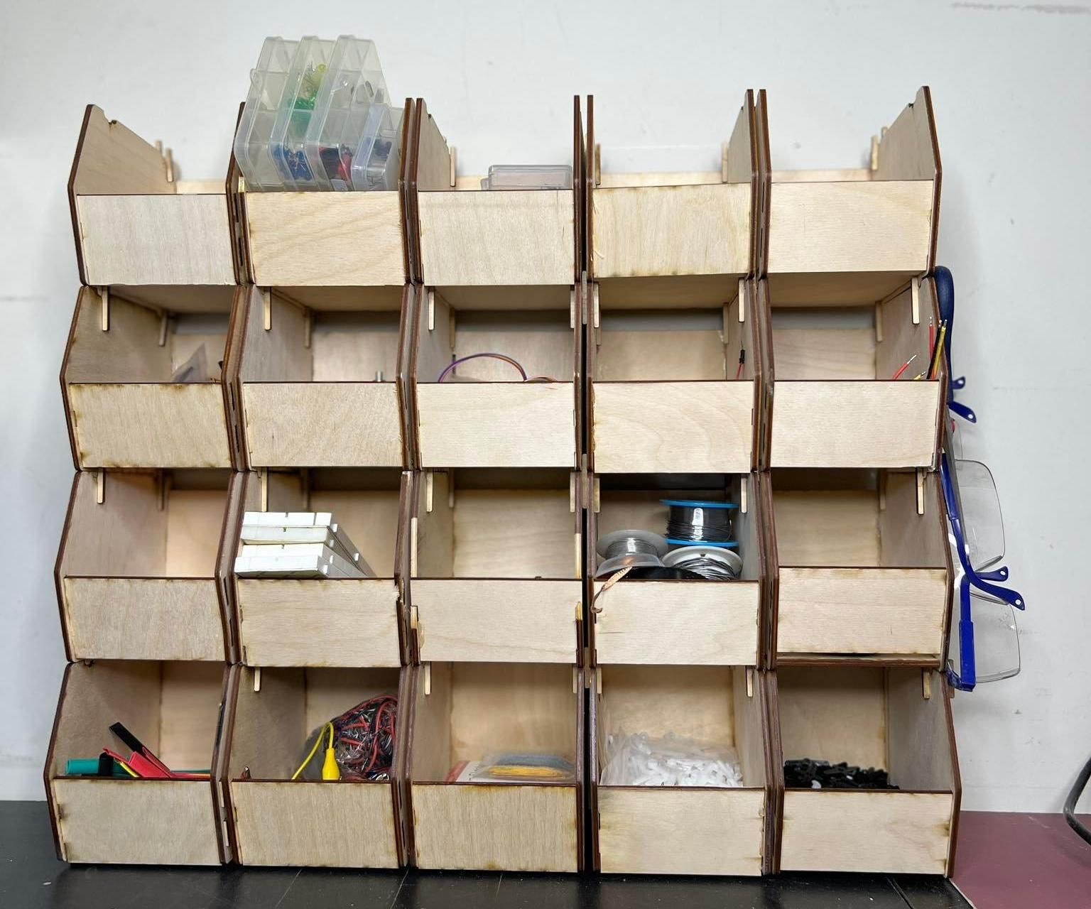 DIY Laser Cut Desk Organizer Stackable Boxes (Linbins) : 4 Steps (with ...