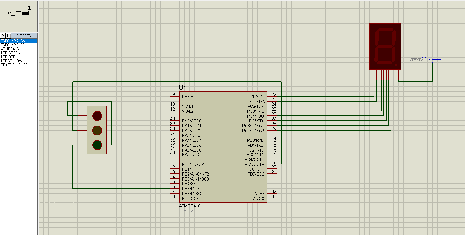 Atmega16 Based Traffic Light Project Prototype Using 7 Segment Display(Proteus Simulation) : 5 ...
