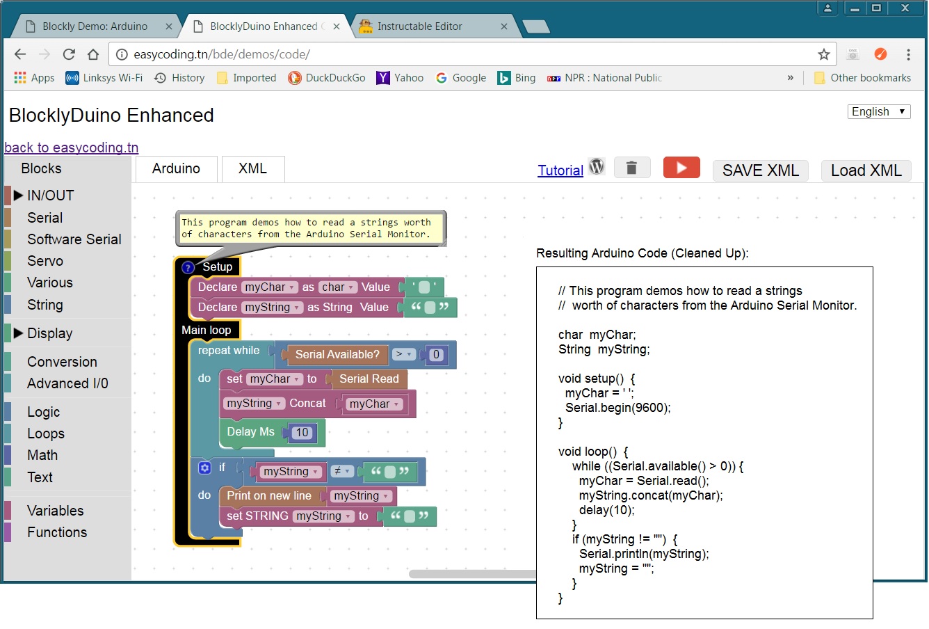 Using BlocklyDuino to Create Arduino Sketches - an Easy Intro to the ...