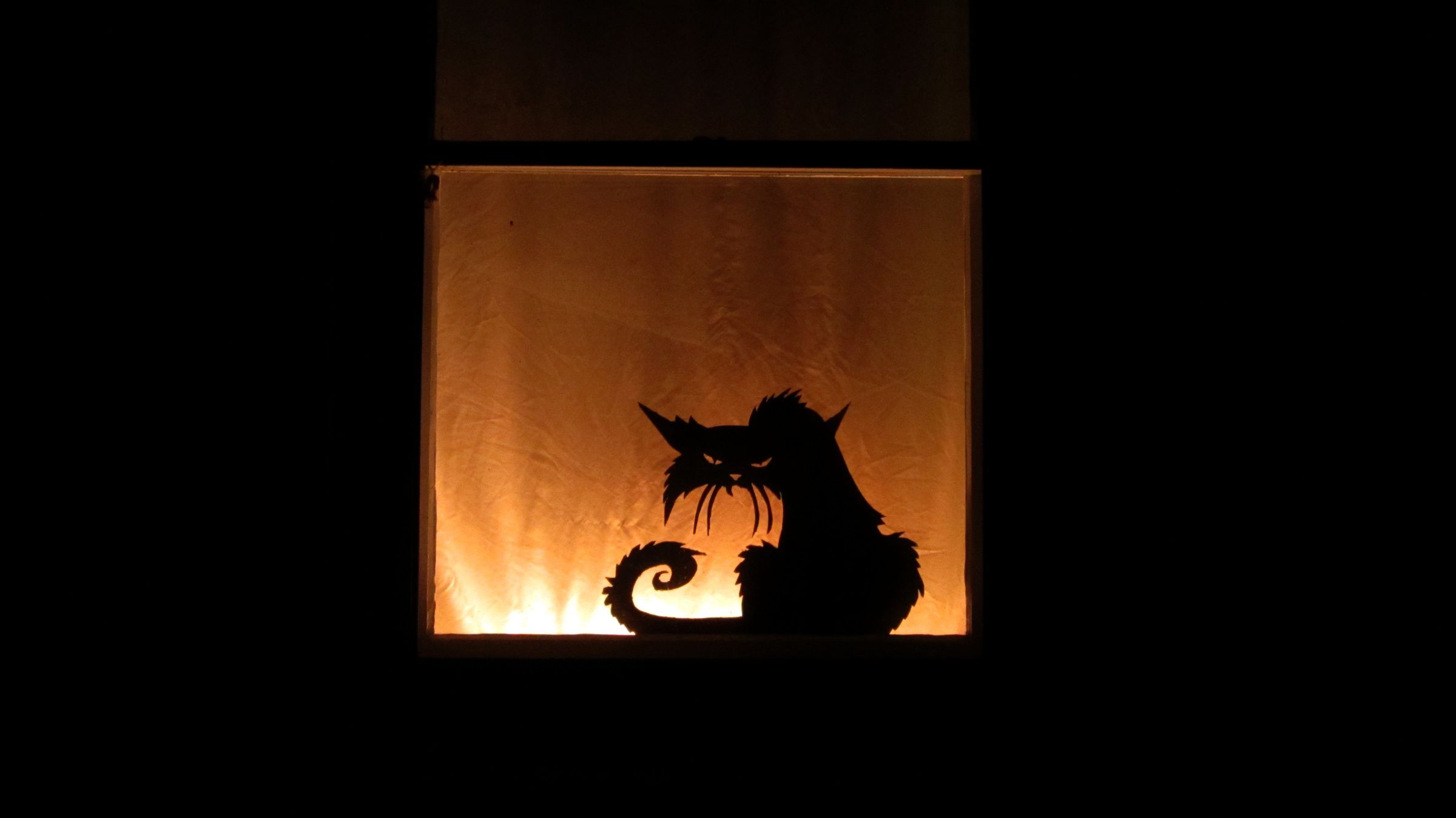 Monster Window Silhouette