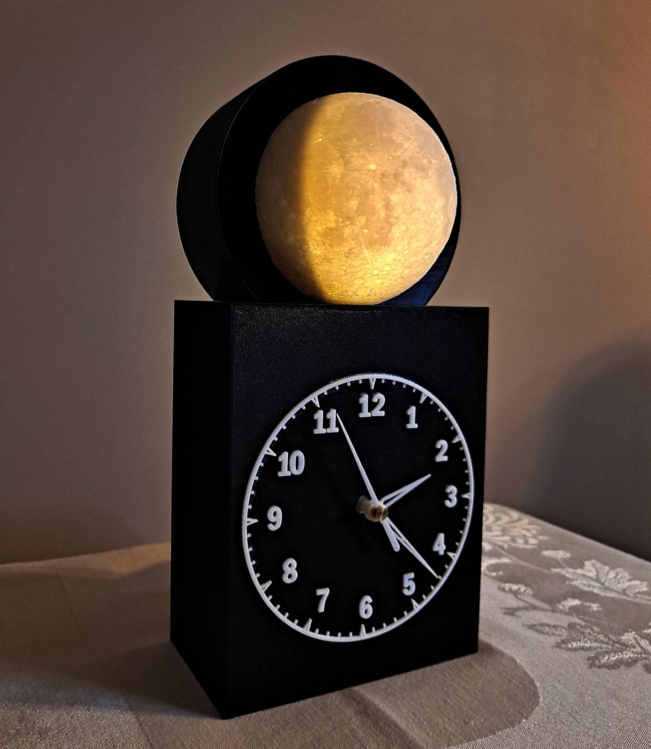 Lighted 3D Moon Phase Clock : 11 Steps (with Pictures) - Instructables