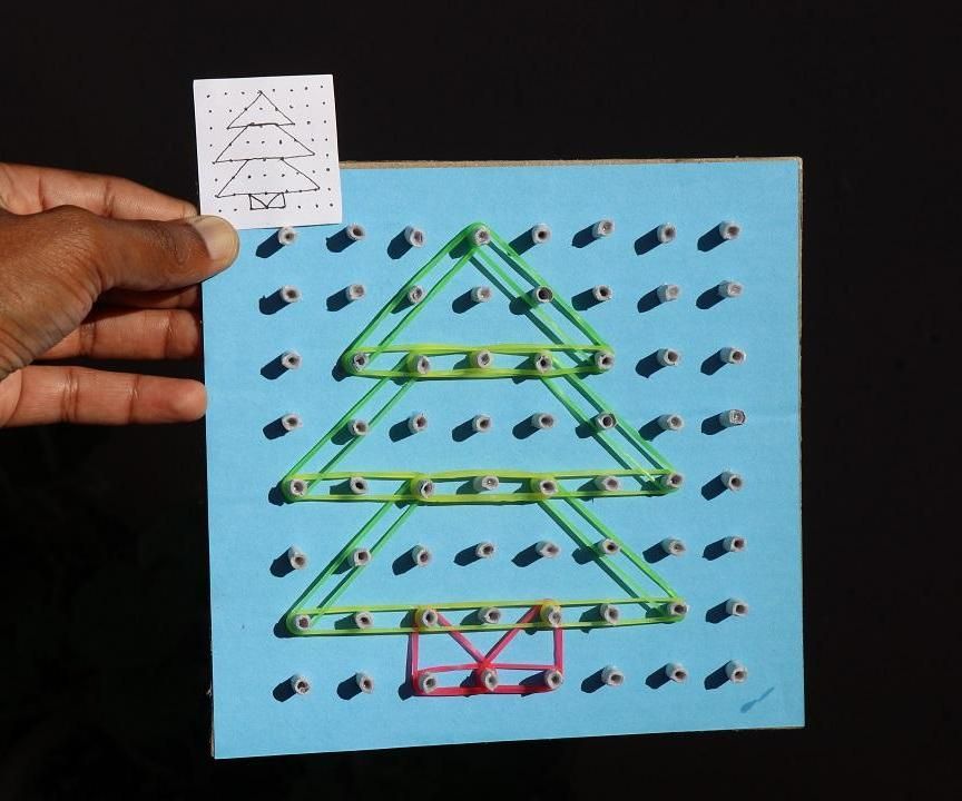Make Geoboard for Kids From Paper and Cardboard in Very Easy Way : 9 ...
