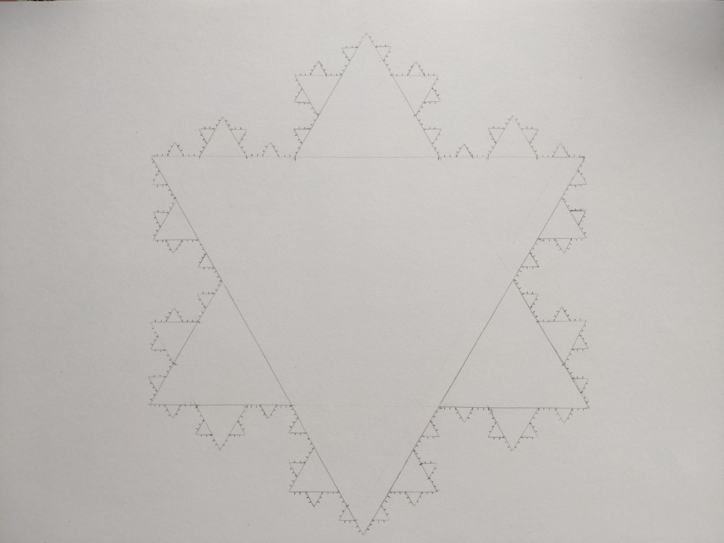 Drawing Koch Snowflake by Hand (Meditative Fractal Art) : 8 Steps (with ...