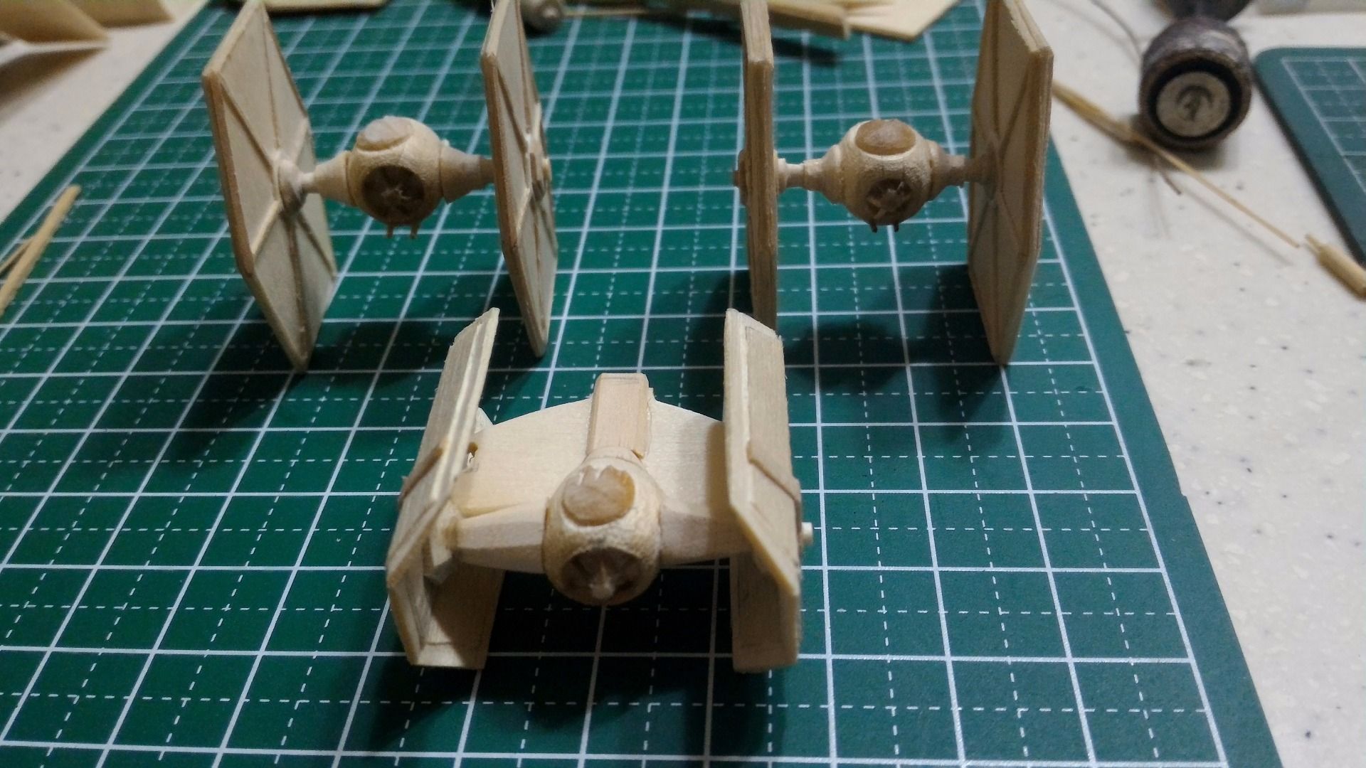 TIE Advanced & TIE Fighter Mini Popsicle Stick Models : 7 Steps (with ...
