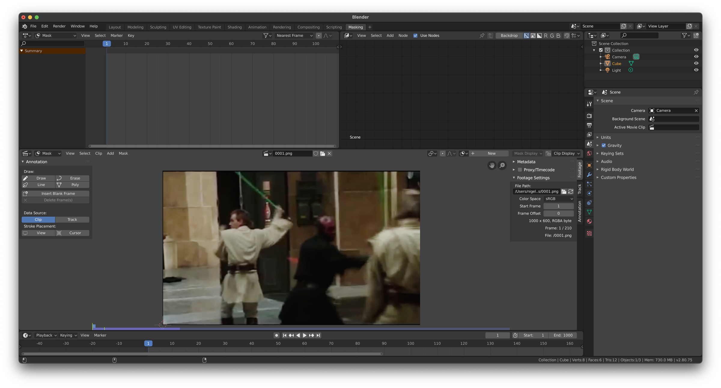 Lightsaber VFX (Rotoscoping in Blender) : 5 Steps - Instructables