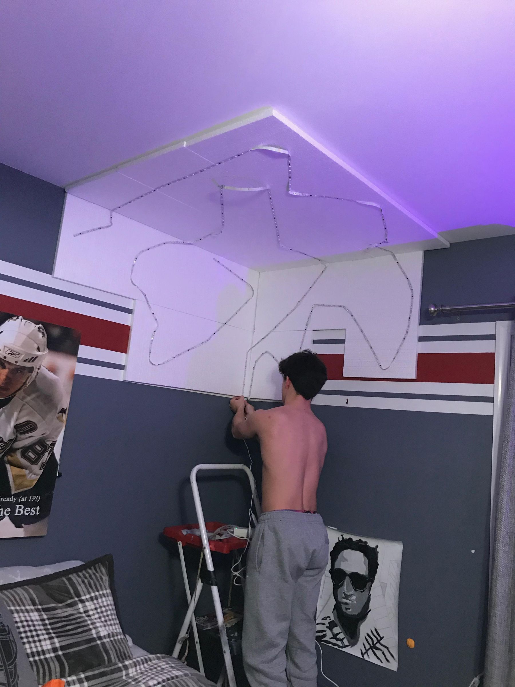 LED Cloudscape Bedroom Lighting/Lamp Effect : 5 Steps (with Pictures ...