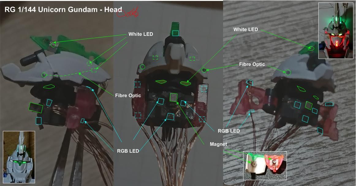 RG 1/144 Unicorn Gundam Using Arduino Nano and Attiny85 : 10 Steps ...