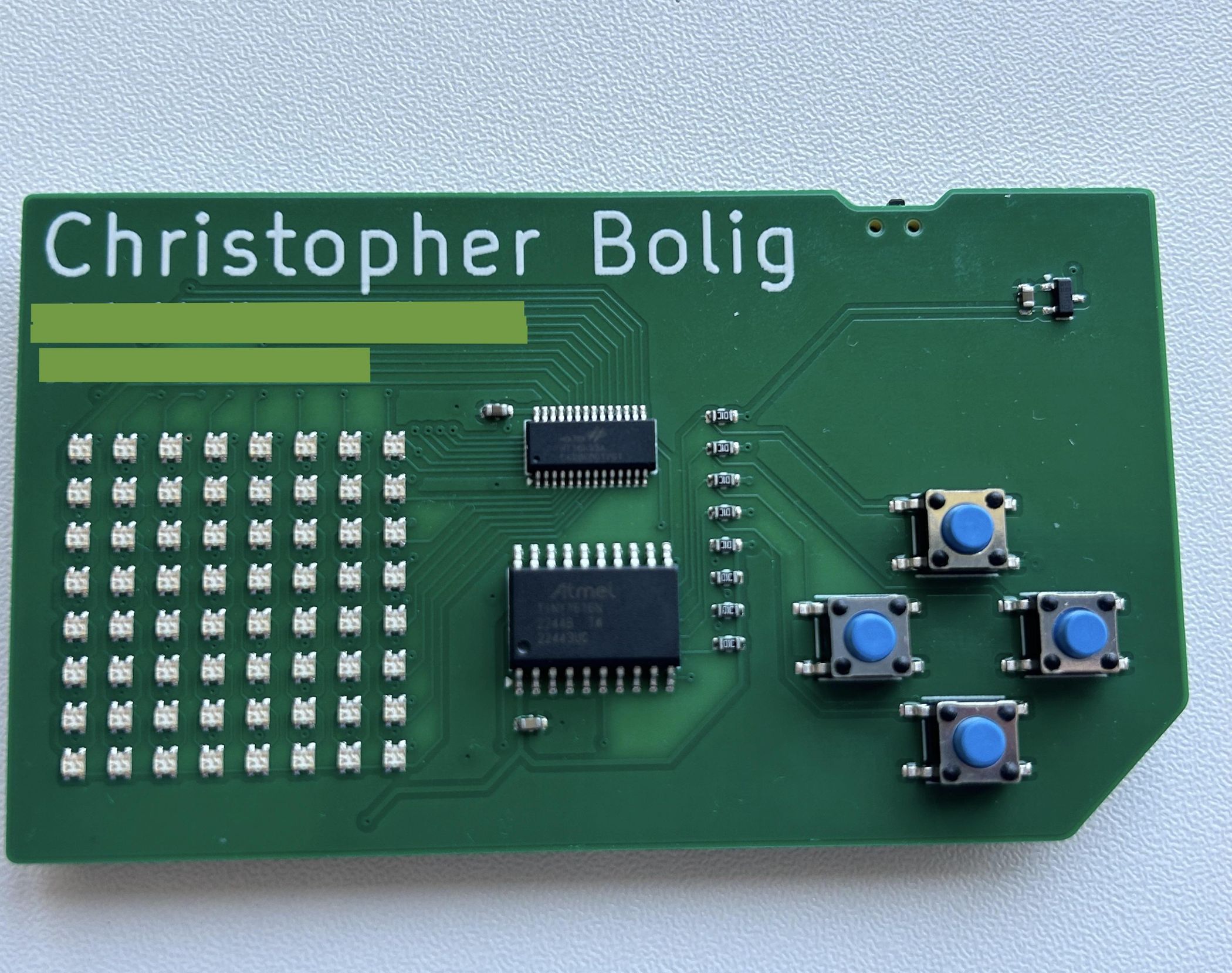 LED MATTiny-rix Business Card With the HT16K33A : 5 Steps - Instructables