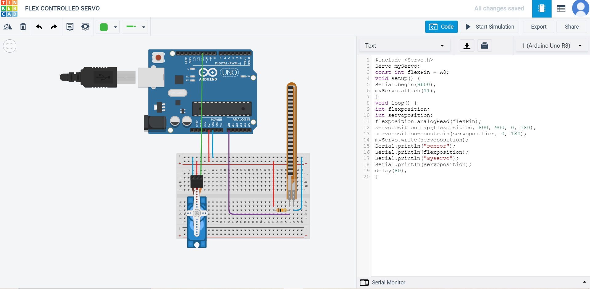 FLEX SENSOR CONTROLLED SERVO MOTOR : 7 Steps - Instructables