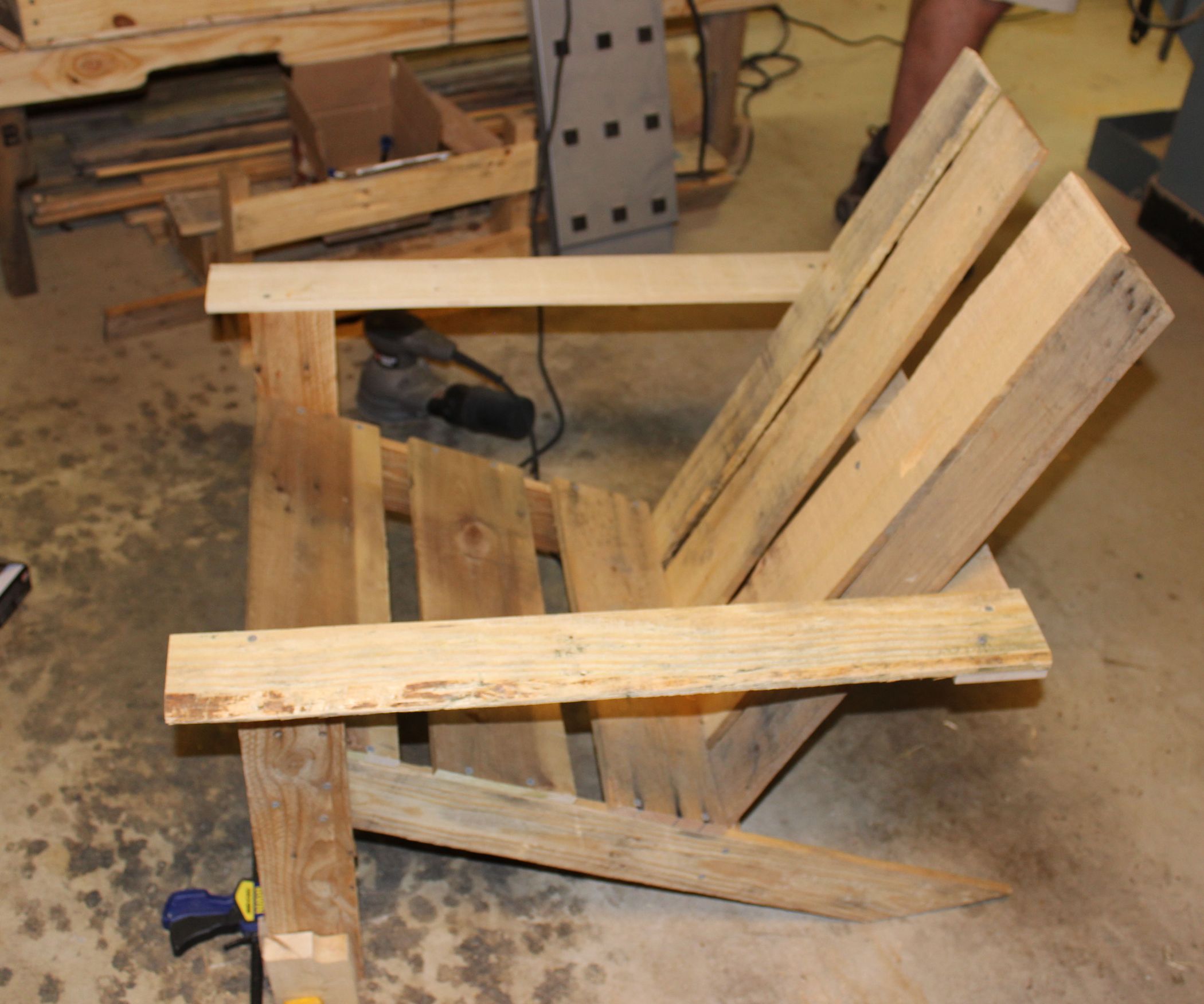Distressed Adirondack Chair Pallet