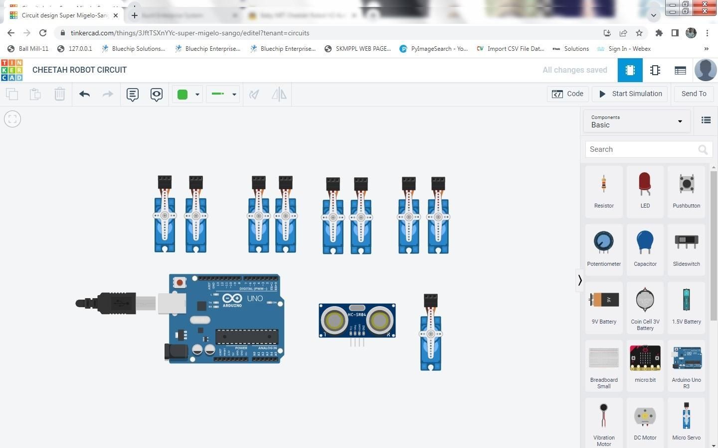 Baby Cheetah Walking Robot in Tinkercad : 21 Steps (with Pictures ...