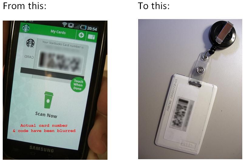 Attach a Starbucks Account Barcode to an ID Badge : 5 Steps (with ...