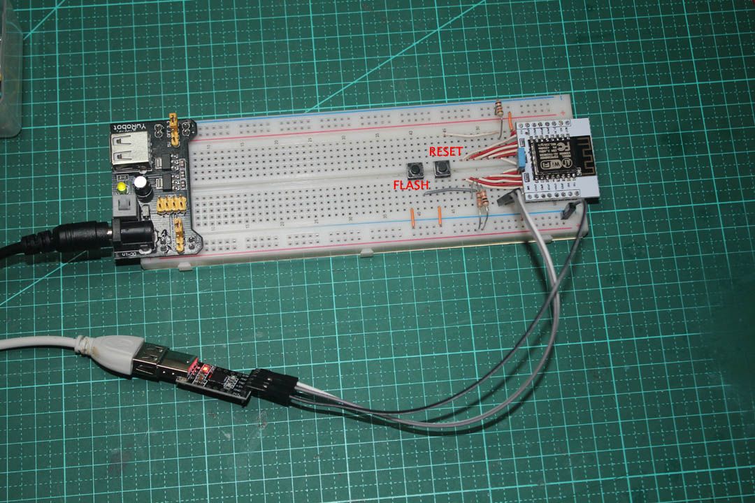 ESP-12F: ESP8266 Module - Minimal Breadboard for Flashing : 11 Steps ...