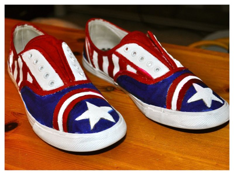Captain America Sneakers : 7 Steps (with Pictures) - Instructables