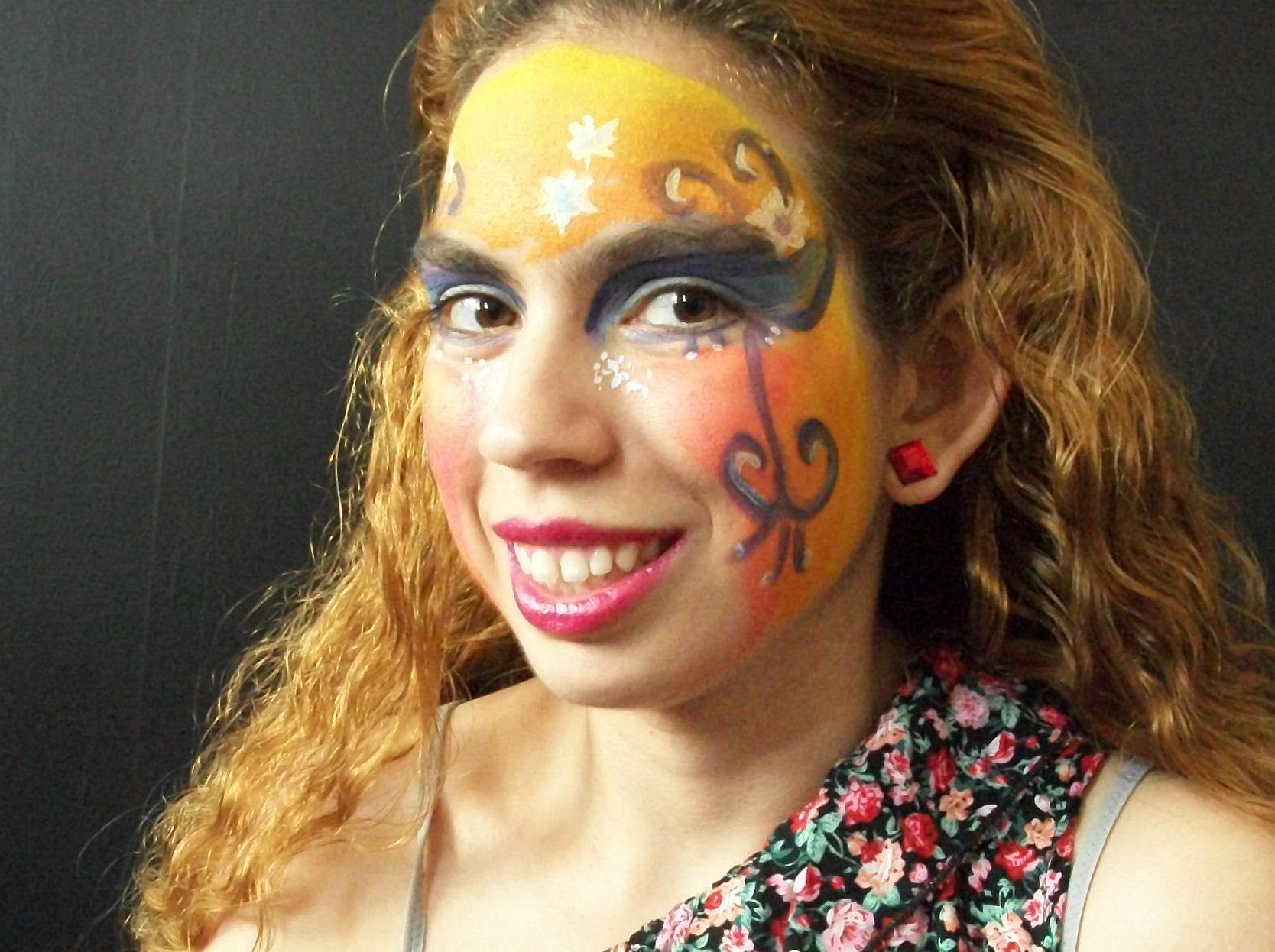 Hippie Face Paint Flower