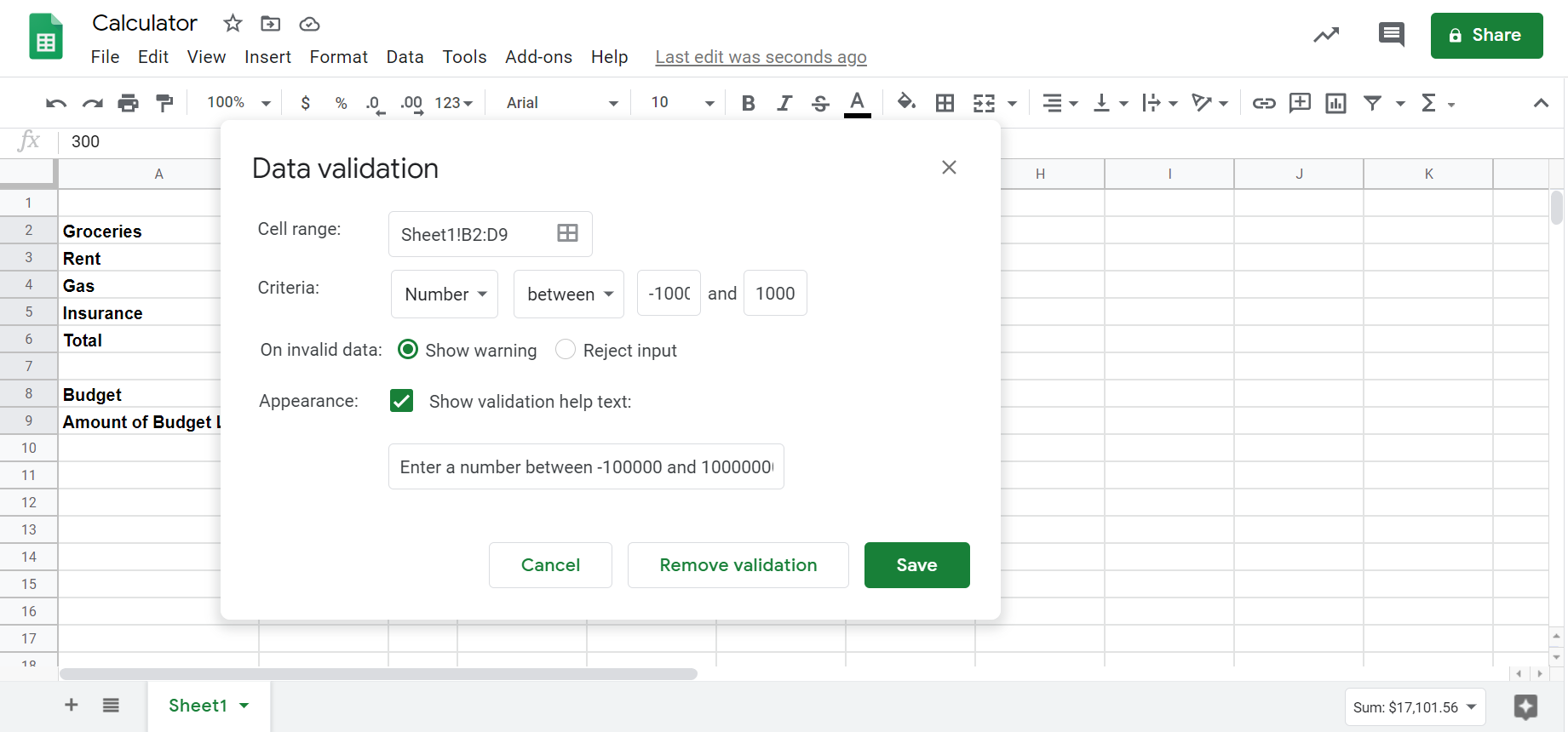 Creating a Google Sheets Specific Use Calculator Using Functions ...