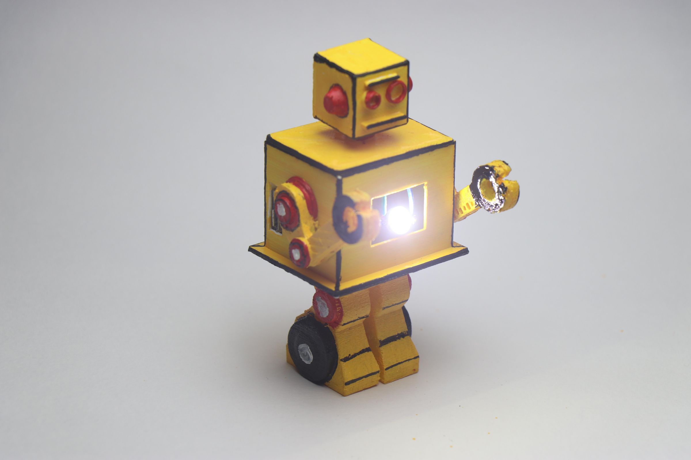 3D Printed Instructables Robot With Hidden Rechargeable Emergency Lamp : 6 Steps (with Pictures ...