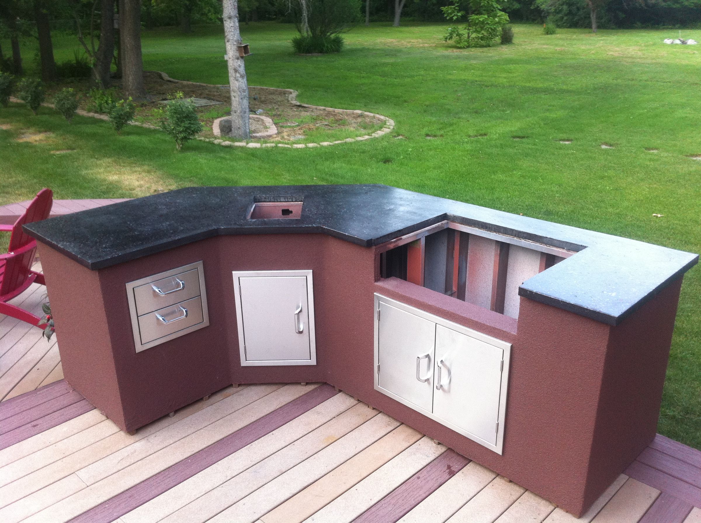 Outdoor Kitchen With Concrete Countertops : 8 Steps (with Pictures ...