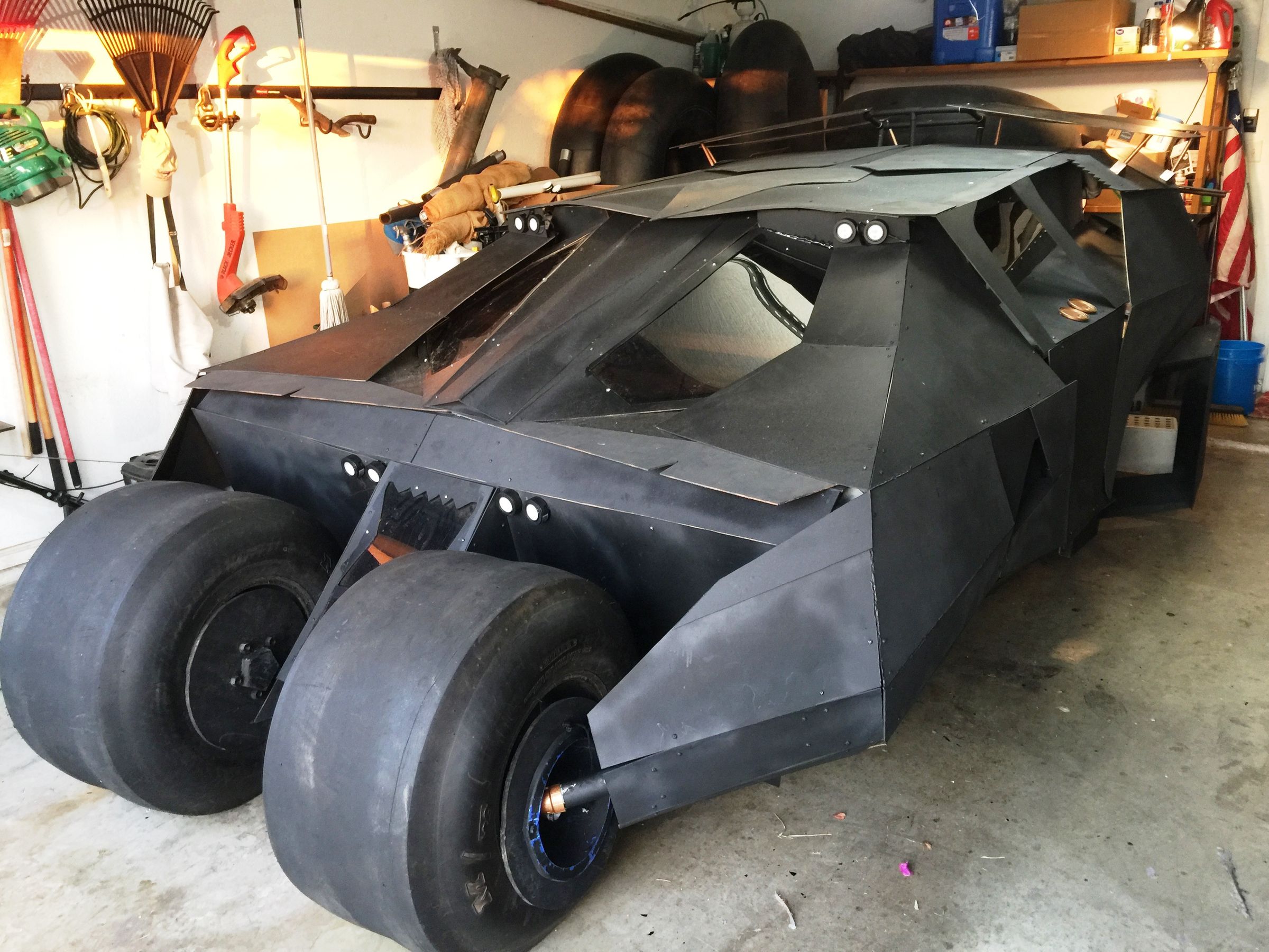 Make a Life-sized Batmobile Tumbler and Batman Themed Halloween Display ...