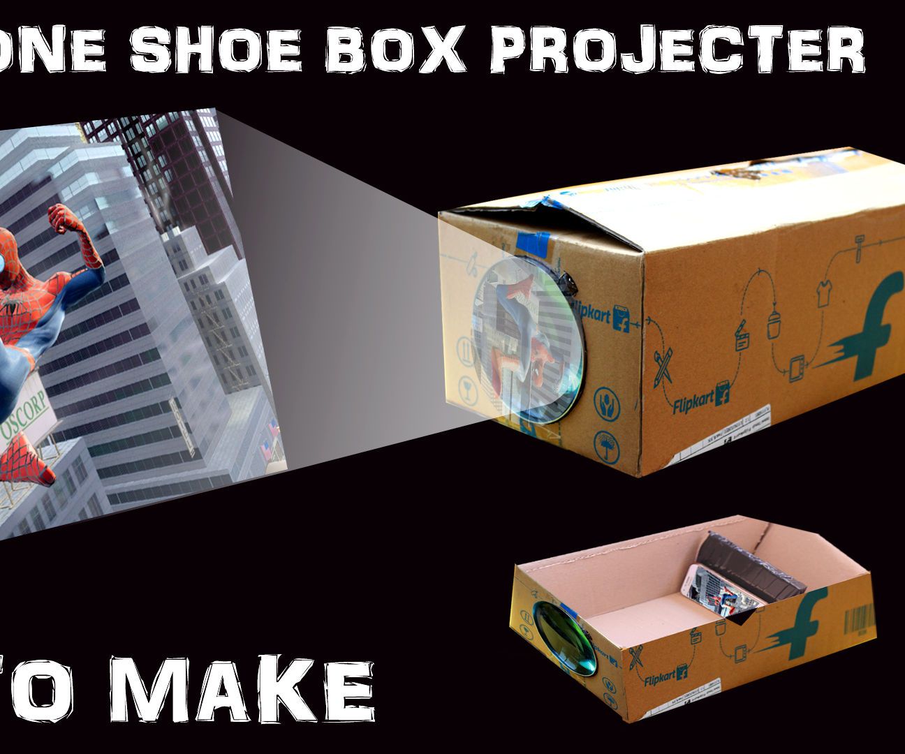 How to Make Smartphone Screen Projector With Shoe Box - Instructables