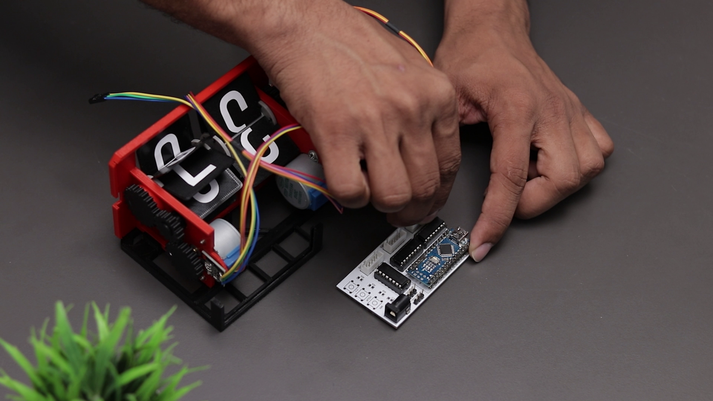 Making a Split Flat Display Clock - 3D Printed | Arduino : 16 Steps ...