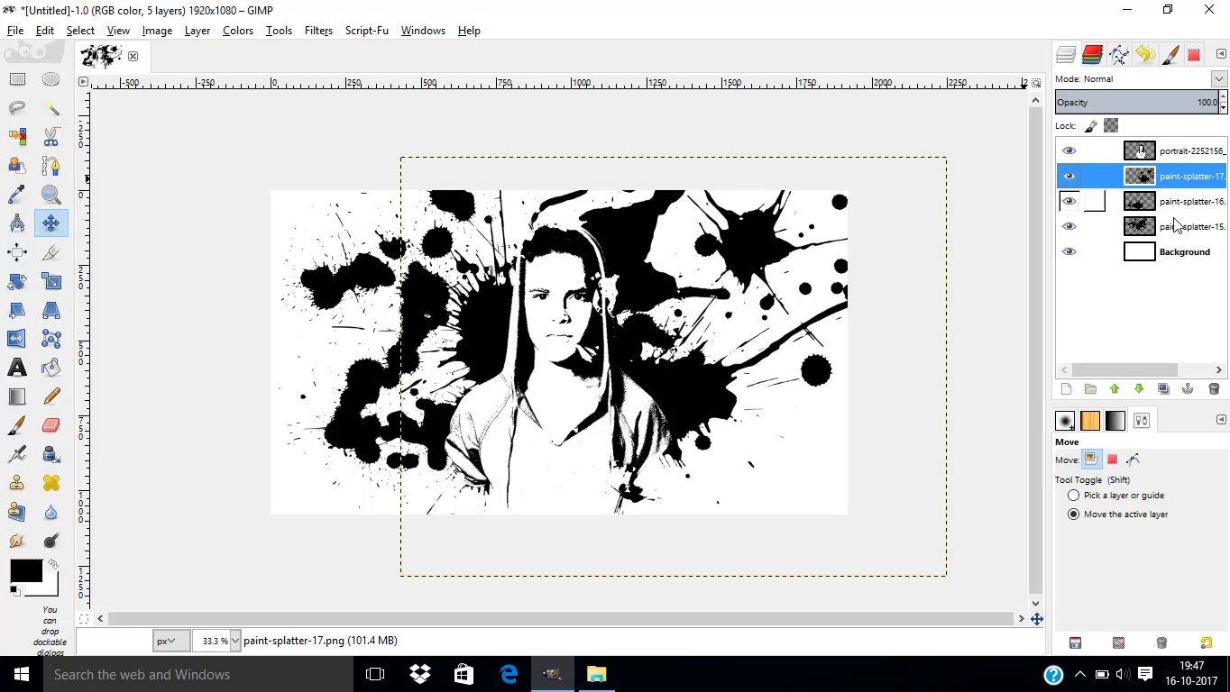 Create Ink Splash Effect in GIMP | Photoshop Alternative : 12 Steps ...