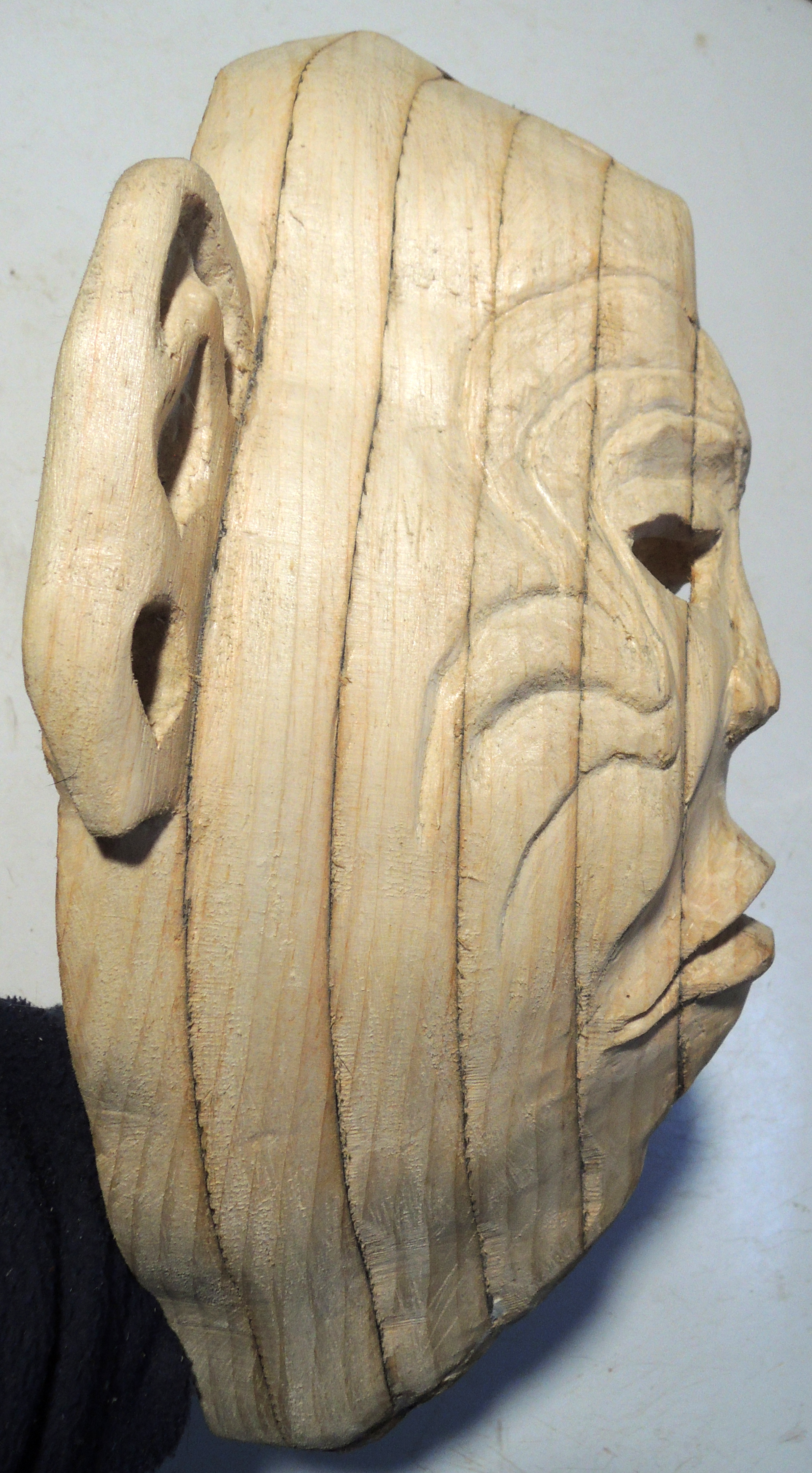 Make a Full Size Wooden Mask From a Flat Board Using a Bandsaw : 4 ...