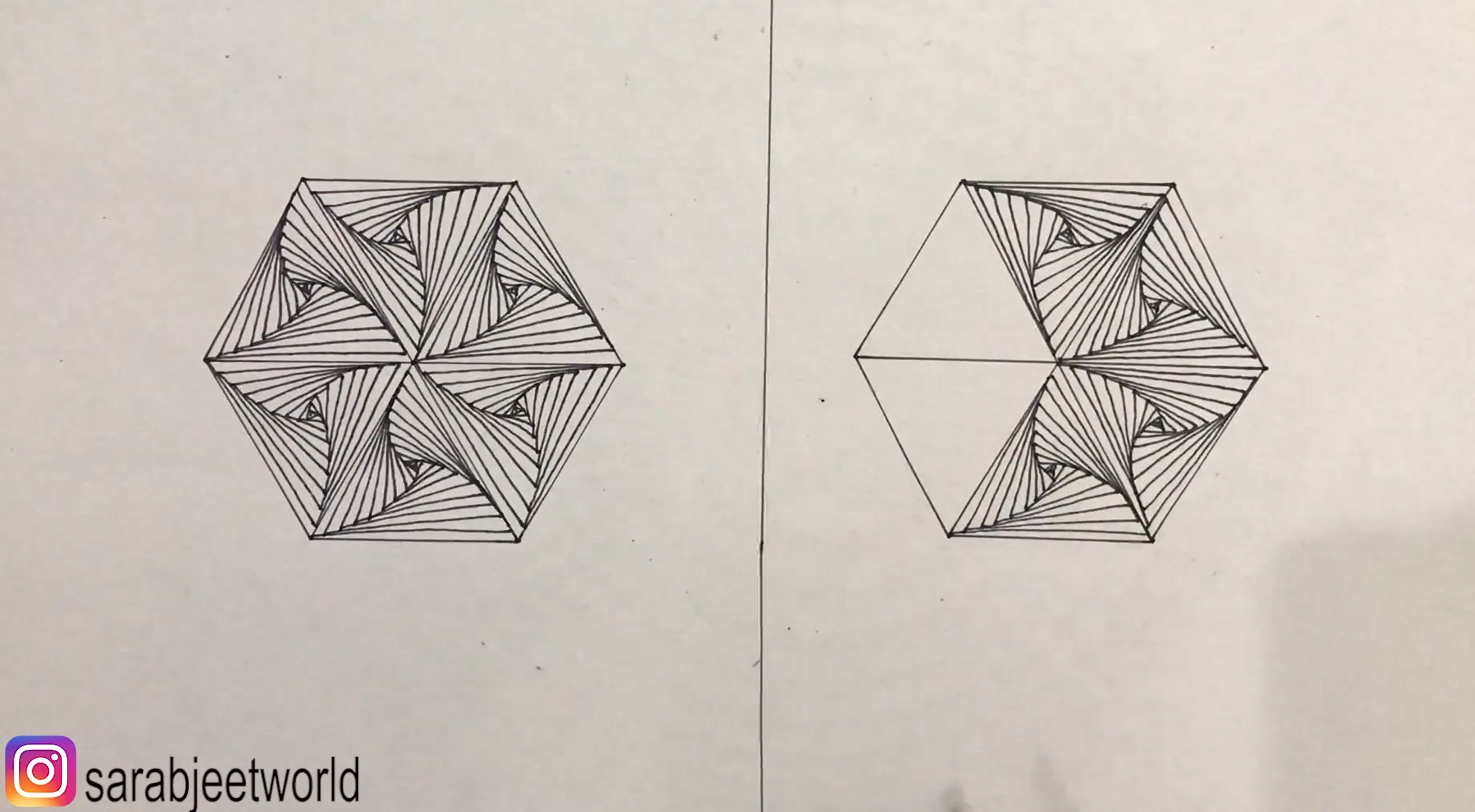 How to Draw the Best Zentangle Paradox Geometric Design for Beginners ...