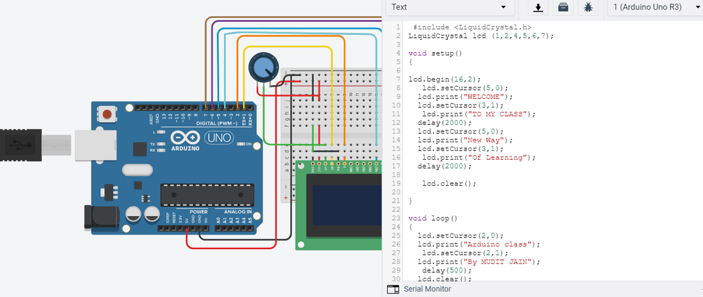 Circuit Design Keypad Display Lcd E Arduino Tinkercad 2010
