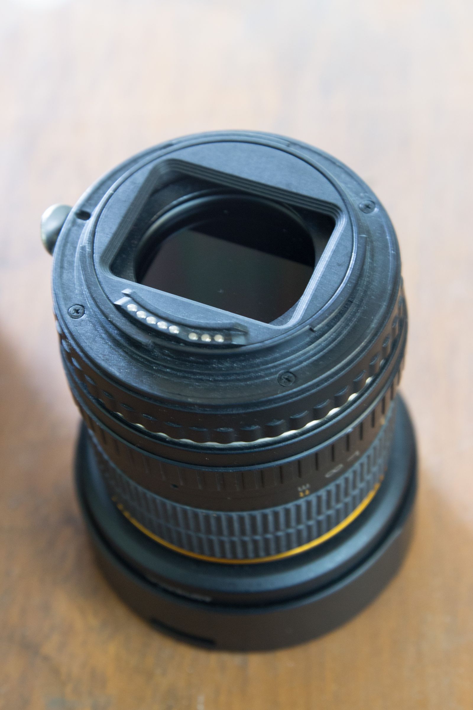 Rokinon 8mm Lens Rear Mounted Filter on a Canon : 3 Steps (with ...