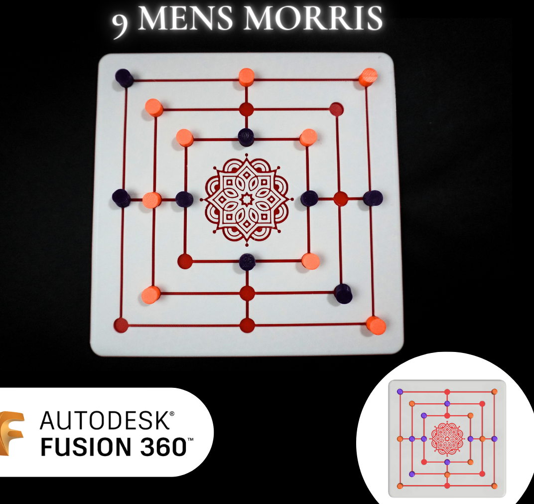 How to Design 9 Mens Morris Game in Fusion 360 : 10 Steps (with ...