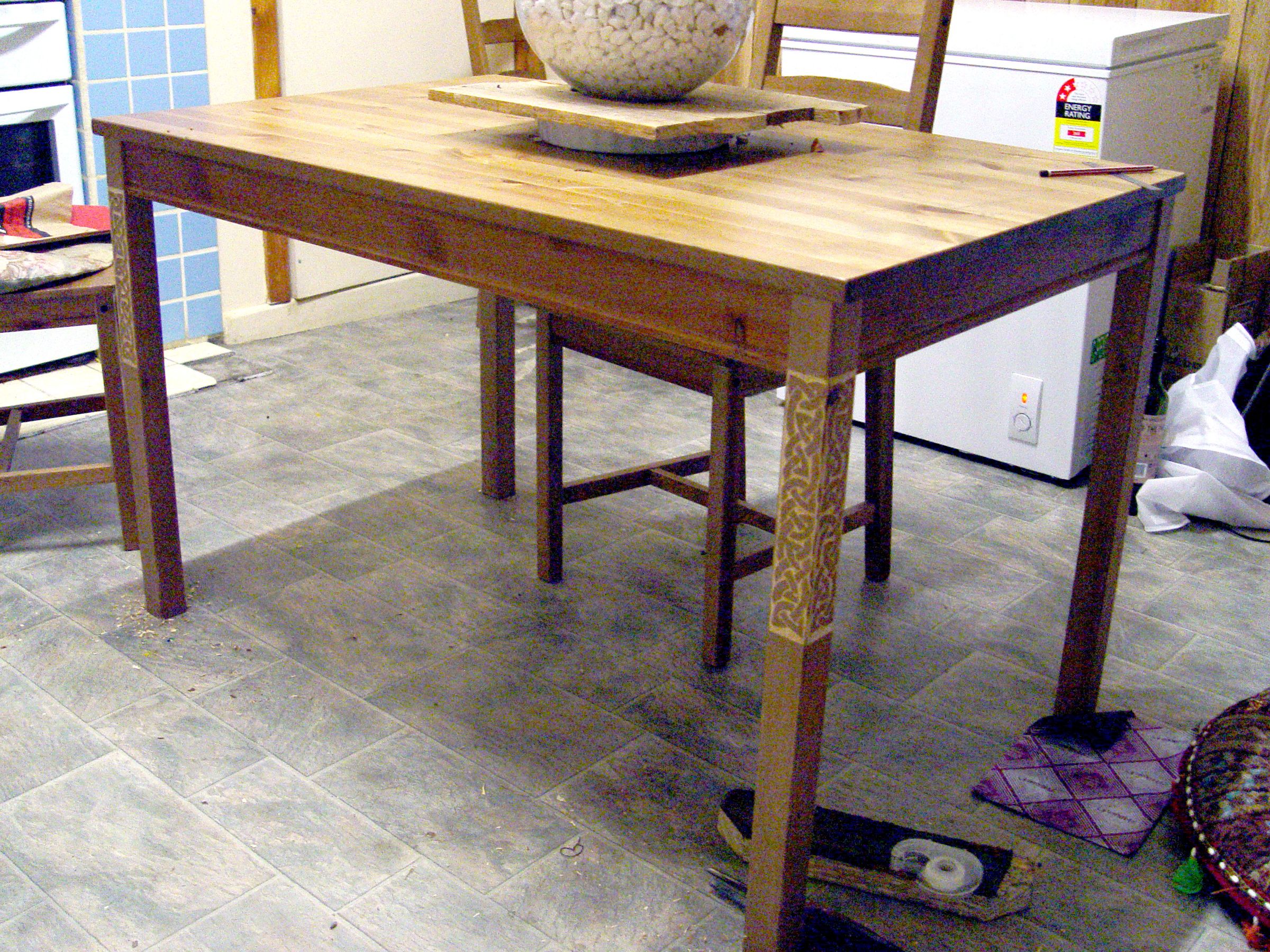 Carved Celtic Knot IKEA Kitchen Table : 5 Steps (with Pictures ...