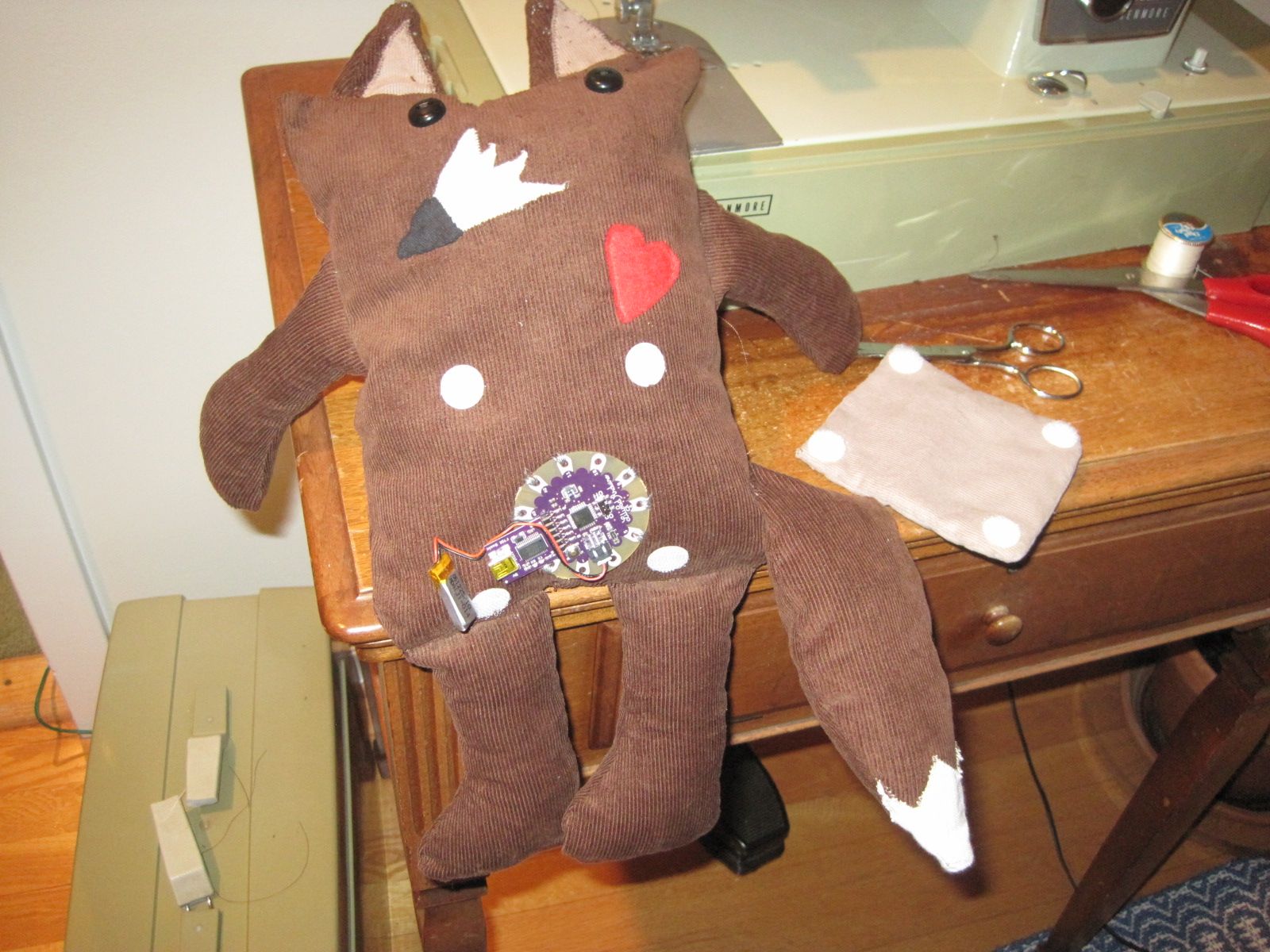 LilyPad Arduino Stuffed Fox Toy : 6 Steps (with Pictures) - Instructables