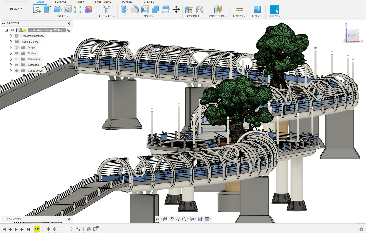 Design a Pedestrian Bridge With Fusion 360 : 9 Steps (with Pictures ...