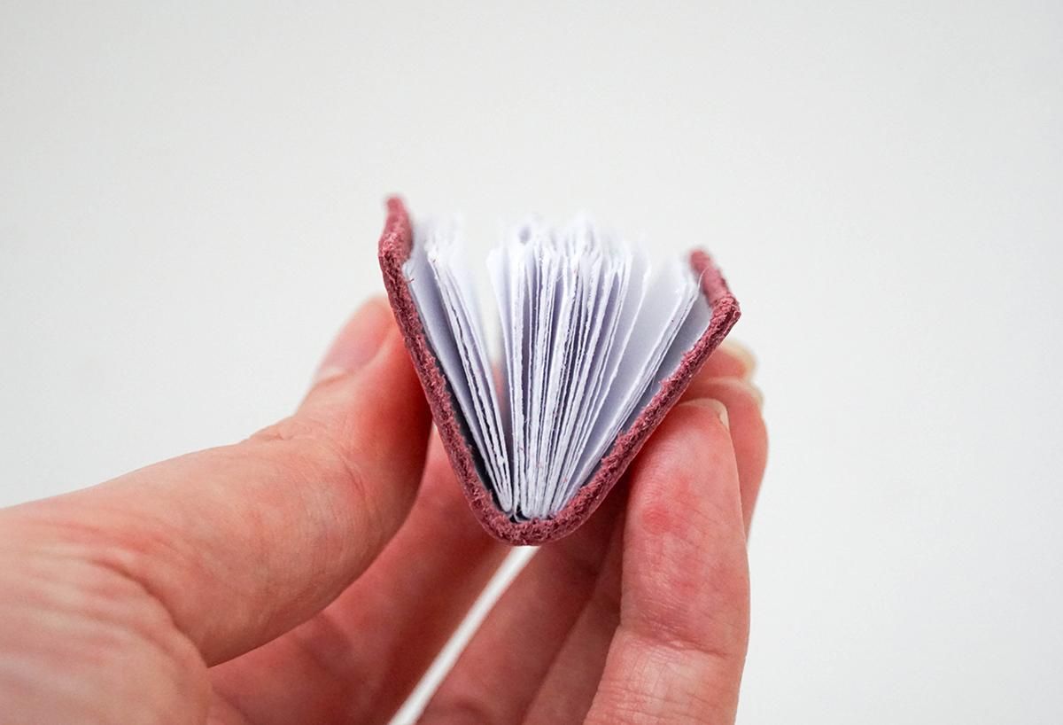 DIY Mini Book With Long Stitch Binding | How to Make a Tiny Bound Book ...