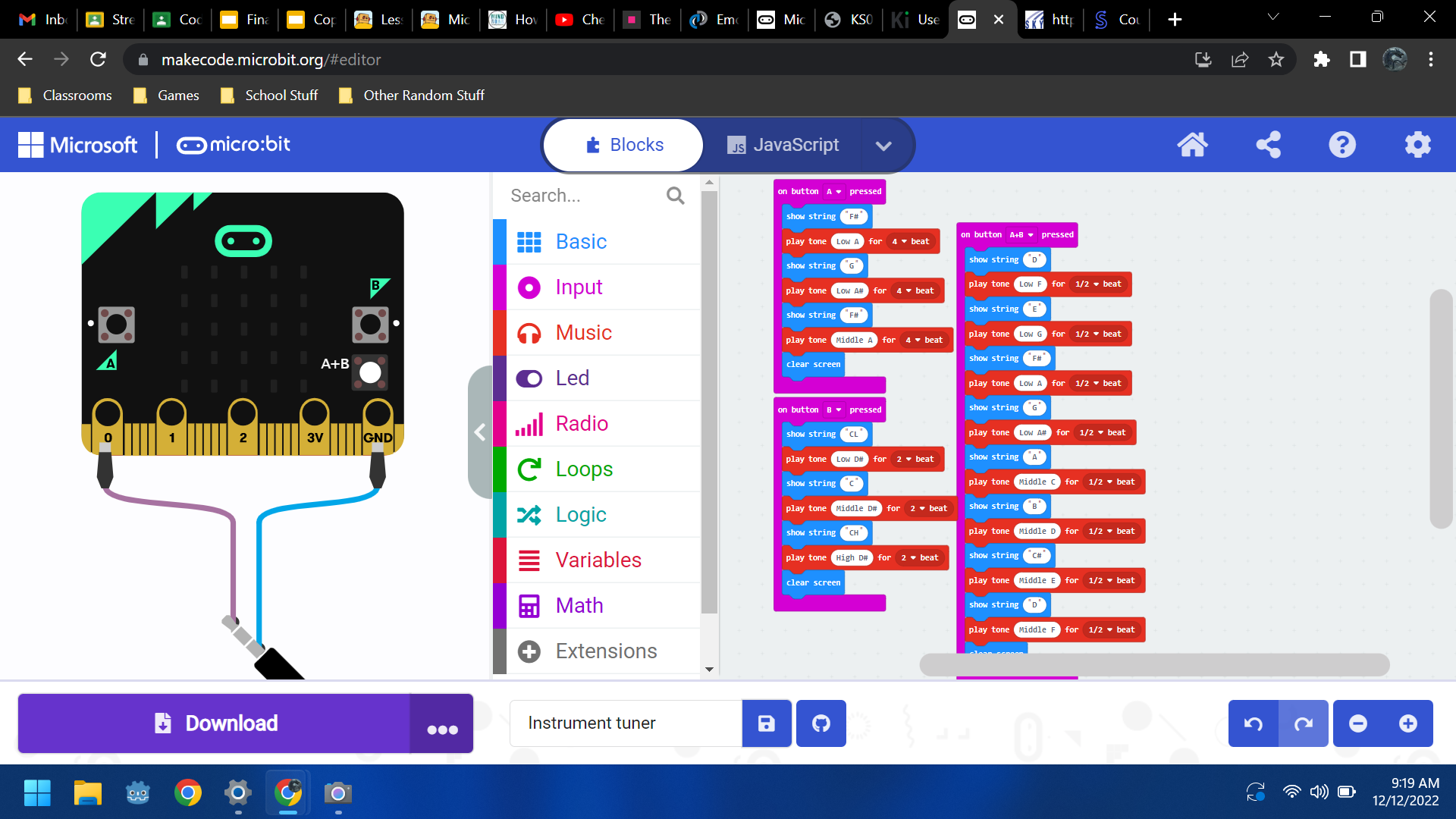Micro:bit Musical Tuner/Metronome : 4 Steps - Instructables