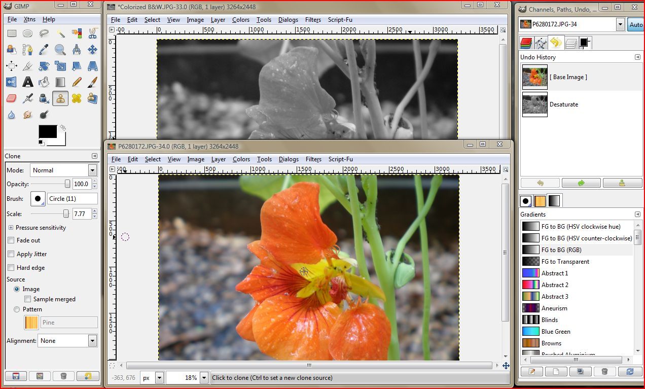Colorize Black & White Photos in GIMP : 6 Steps - Instructables