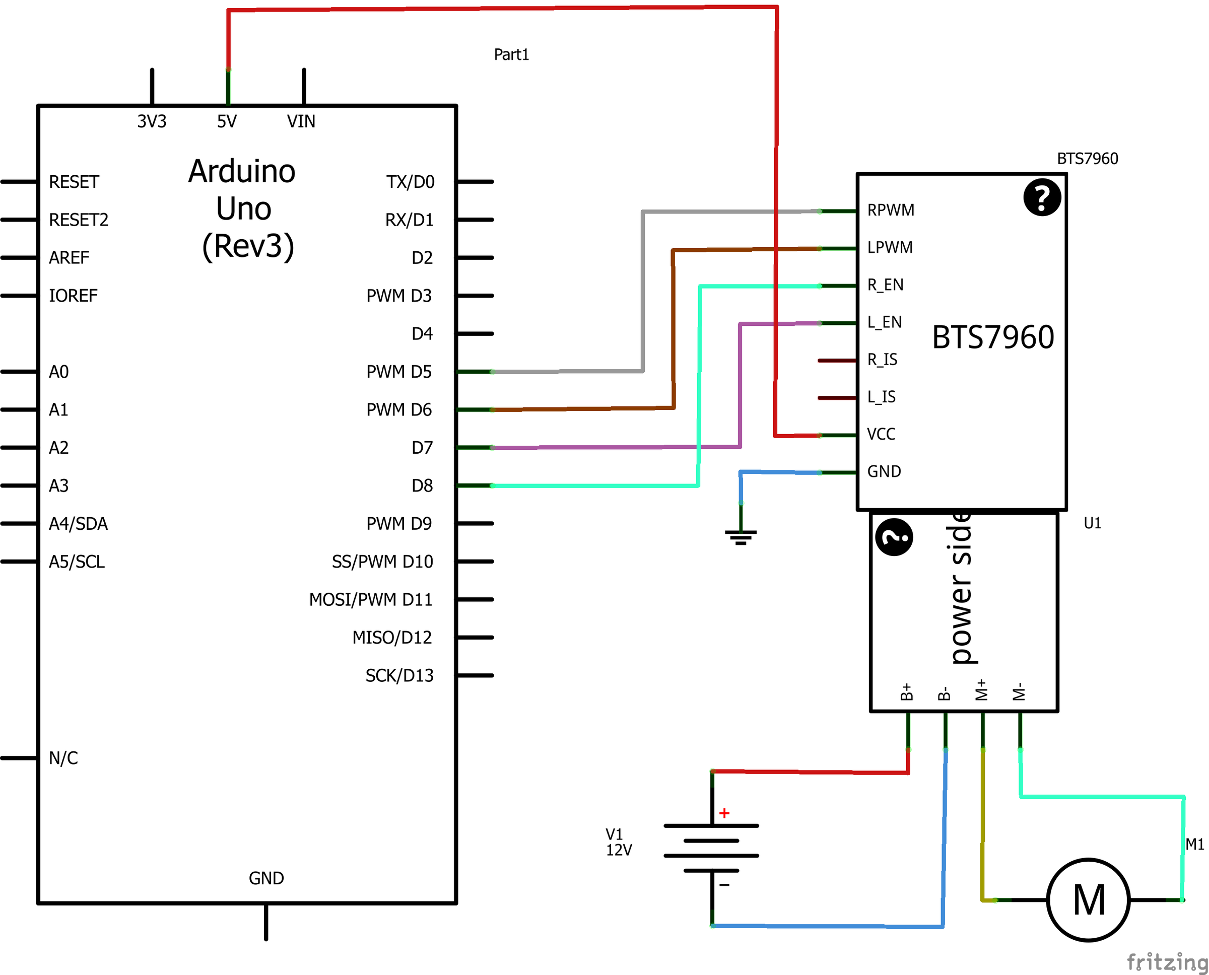 Motor Driver BTS7960 43A : 4 Steps - Instructables
