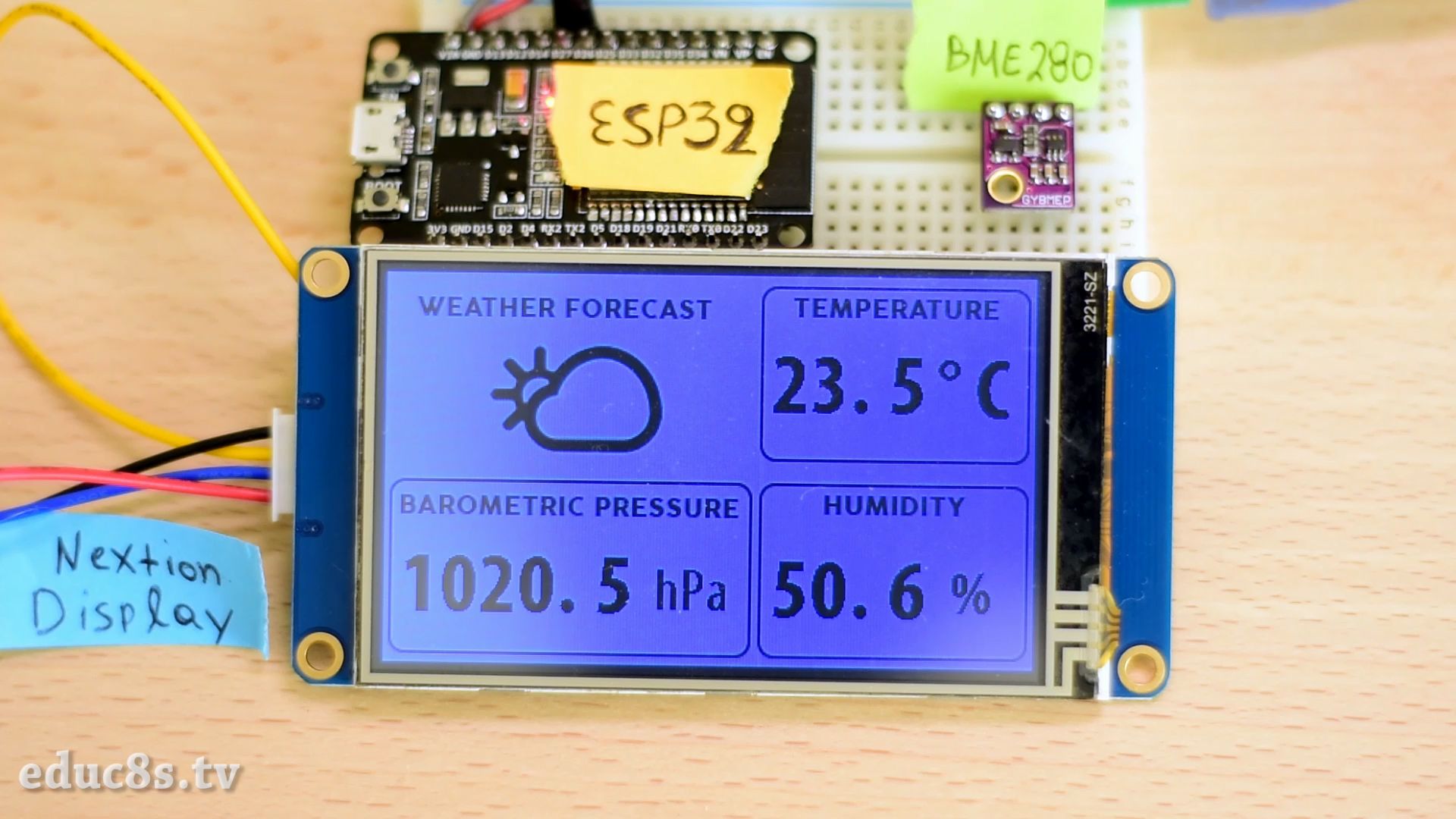 ESP32 WiFi Weather Station With a BME280 Sensor : 7 Steps (with ...