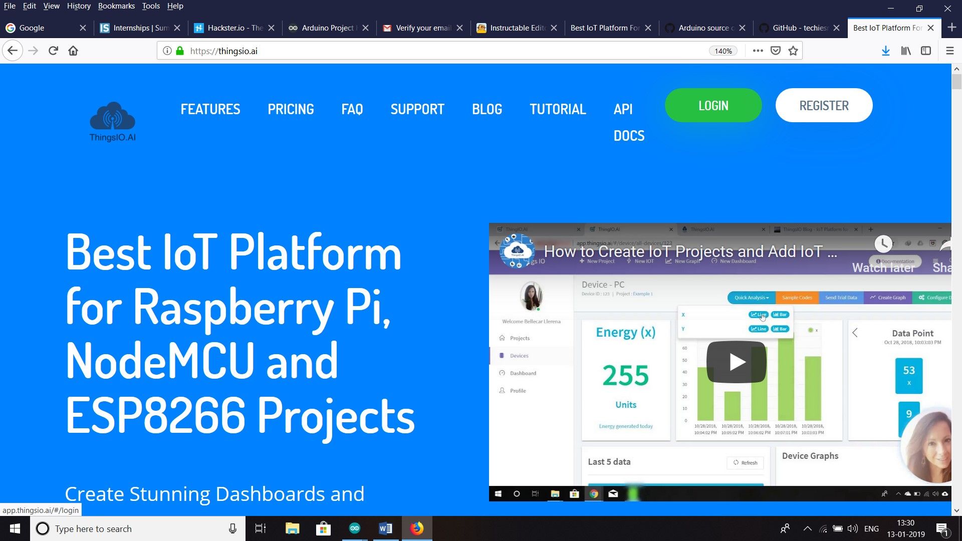 Motion Detector Using Thingsai.io Iot Cloud Platform : 6 Steps ...