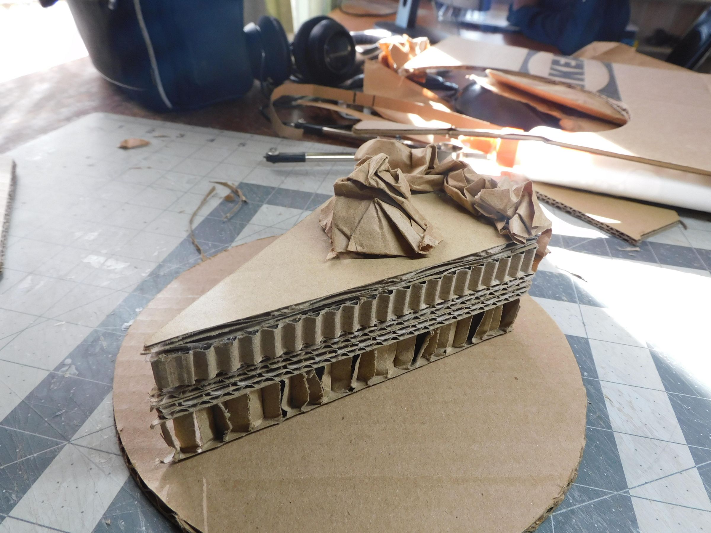 Easy Layered Pie Slice Sculptue/model, From Cardboard, and Brown Paper ...